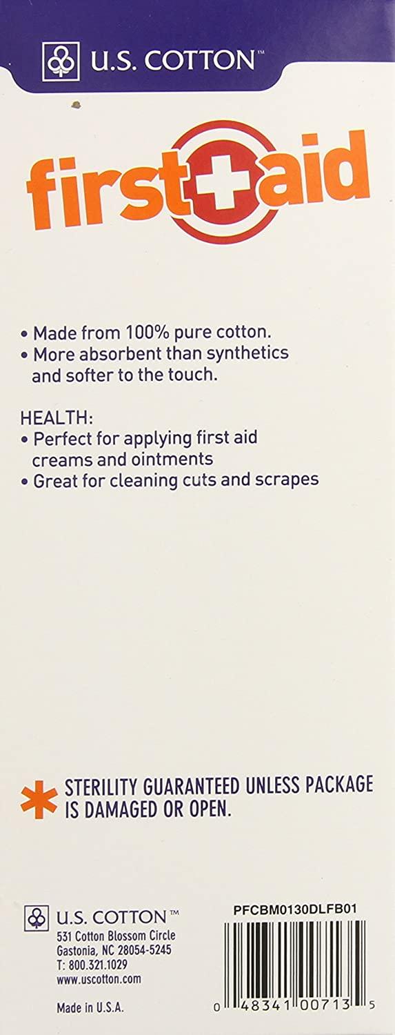 U.S. Cotton Sterile Cotton Balls - 130 Count Box for First Aid or Baby ...