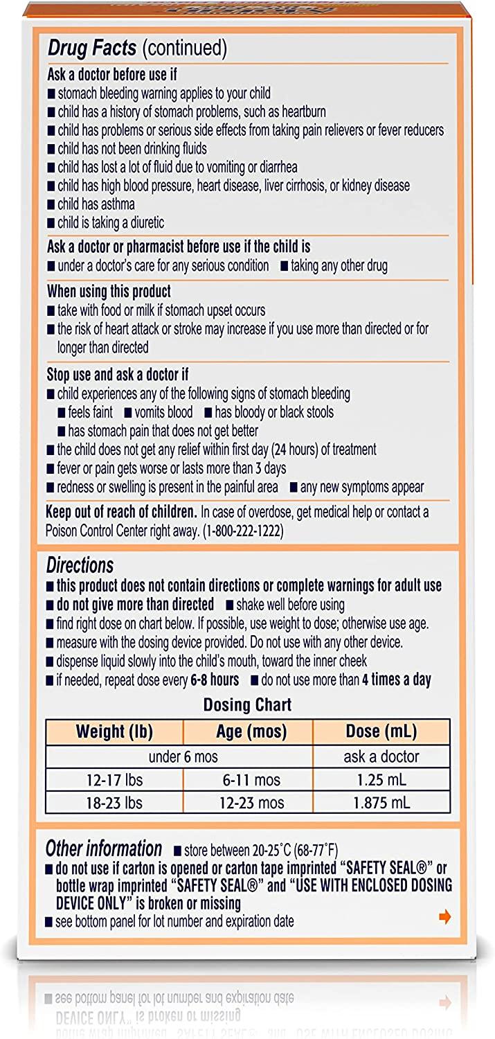 Motrin Infants Ibuprofen Liquid Drops - Berry Flavor | 1 fl. oz Bottle ...