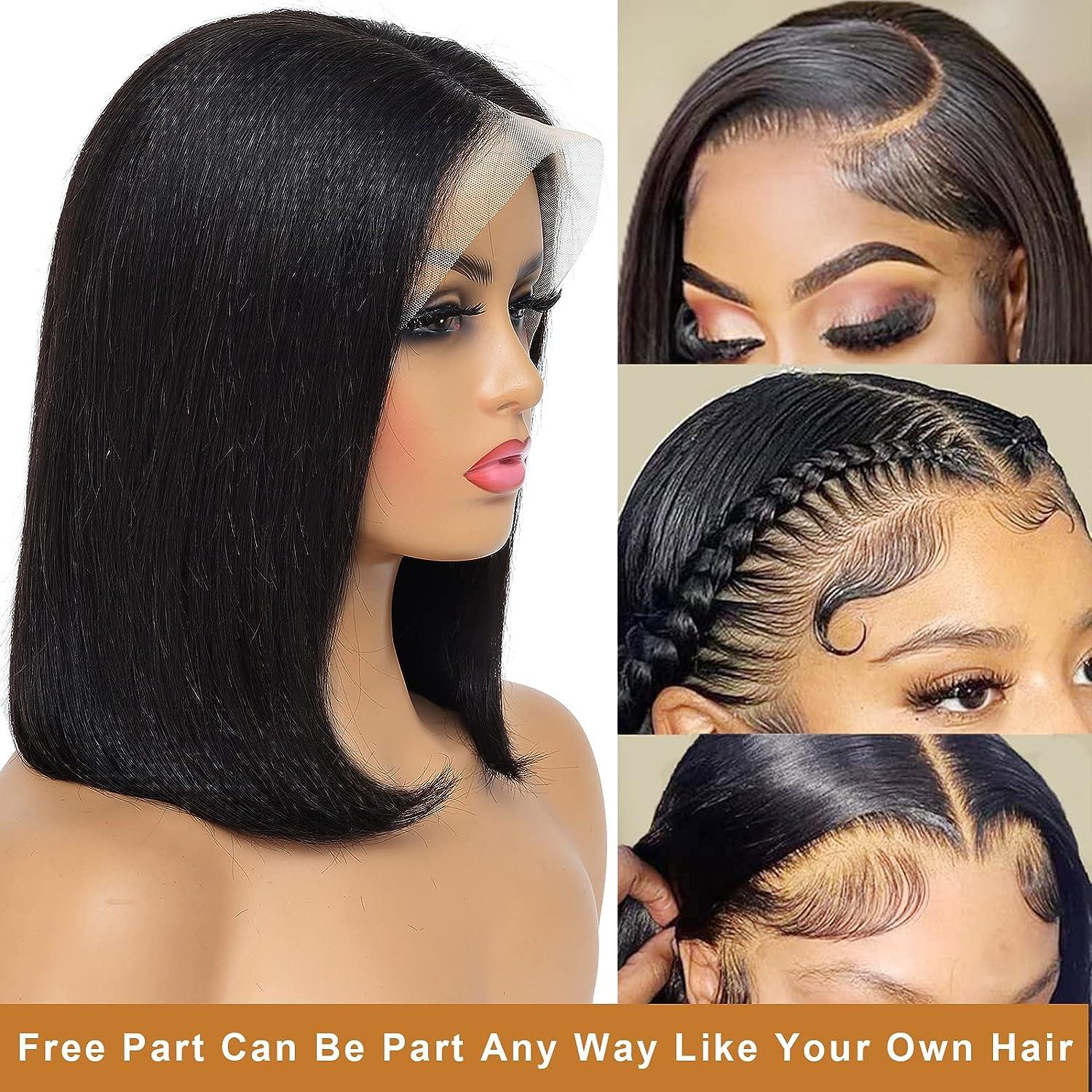 12 inch Bob Wig Human Hair | 13x4 Lace Front | Pre Plucked Glueless ...