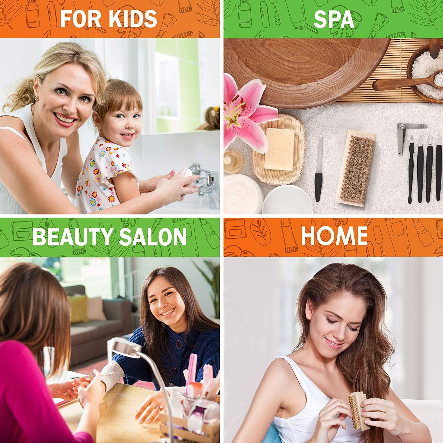 Konex Non-Slip Wooden Hand and Nail Brush with Tampico Fiber ...