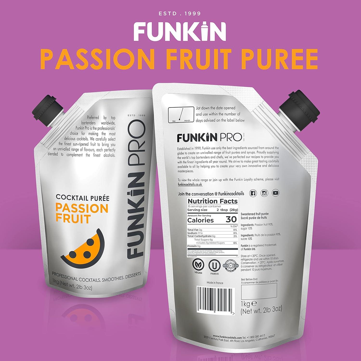 Funkin Pro Passion Fruit Puree 1kg - Real Fruit Cocktail Ingredient for ...