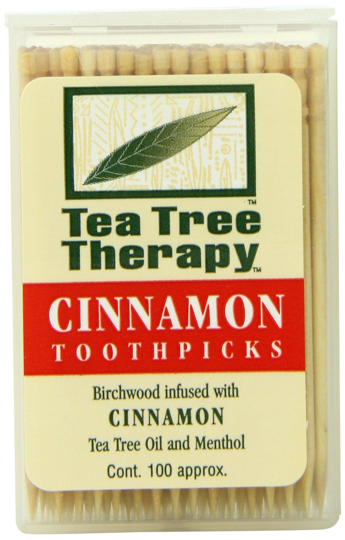 Tea Tree Therapy Toothpicks - Cinnamon Flavor 100 Pieces | Eco-Friendly ...