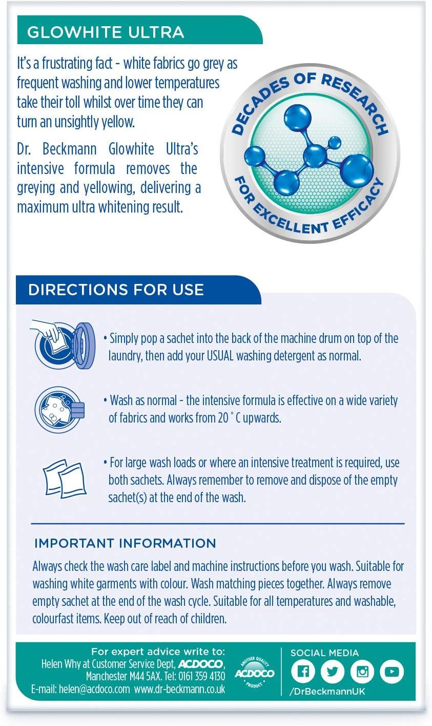 Dr Beckmann Glowhite Ultra Fabric Whitener (2 x 40g Sachets) | Buy Now ...