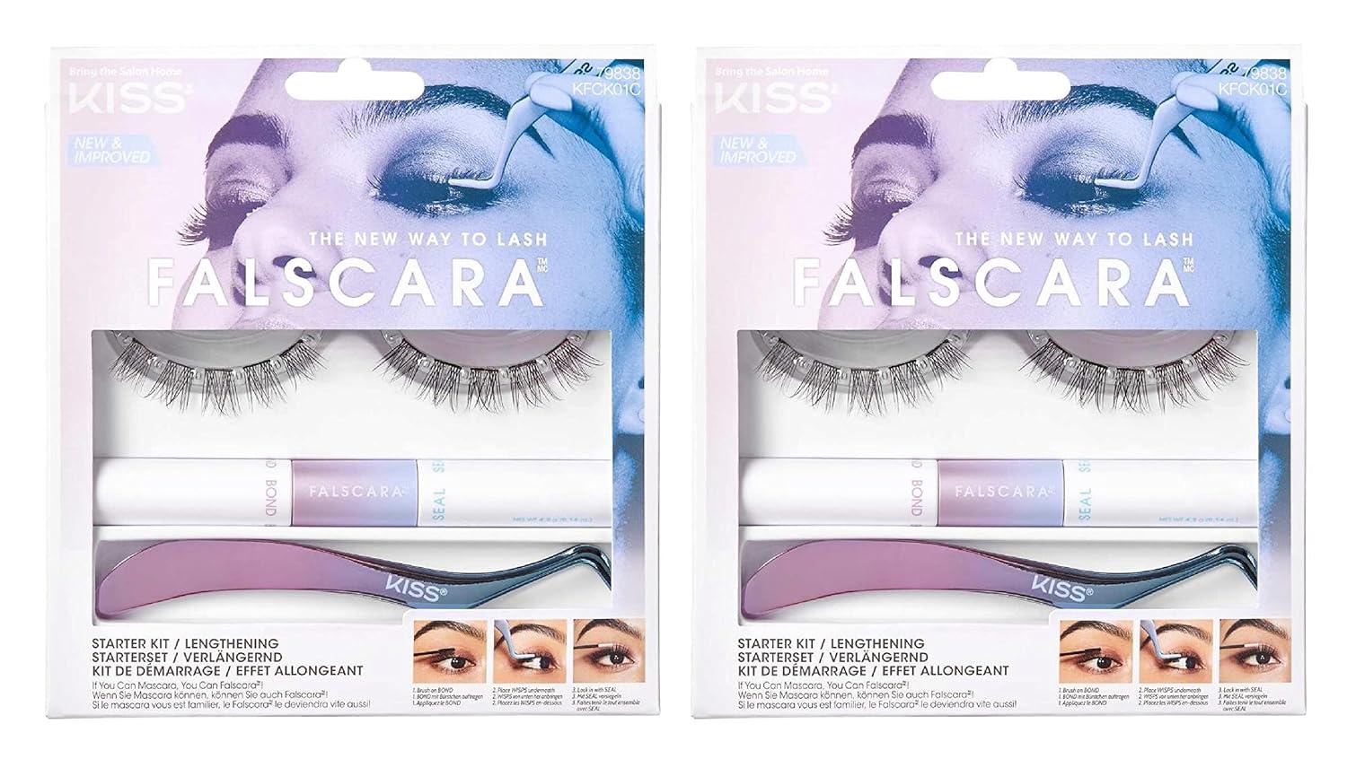 Kiss Falscara Eyelash Starter Kit Lengthening 2-Pack - Natural Eyelash Extensions | Buy Now with ...