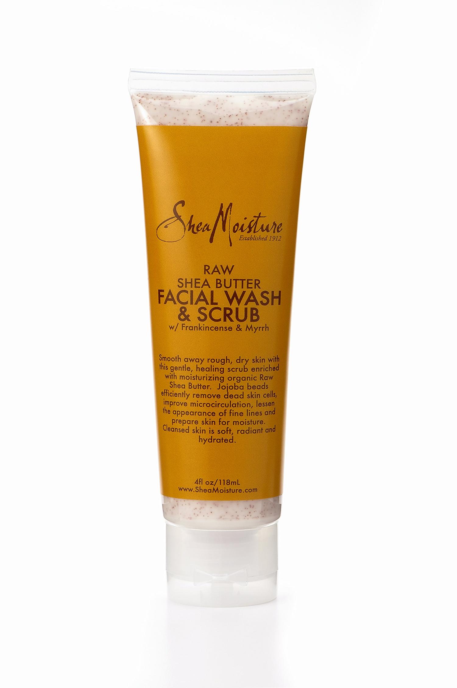 Buy Shea Moisture Raw Shea Butter Facial Wash & Scrub - 4 Ounce ...