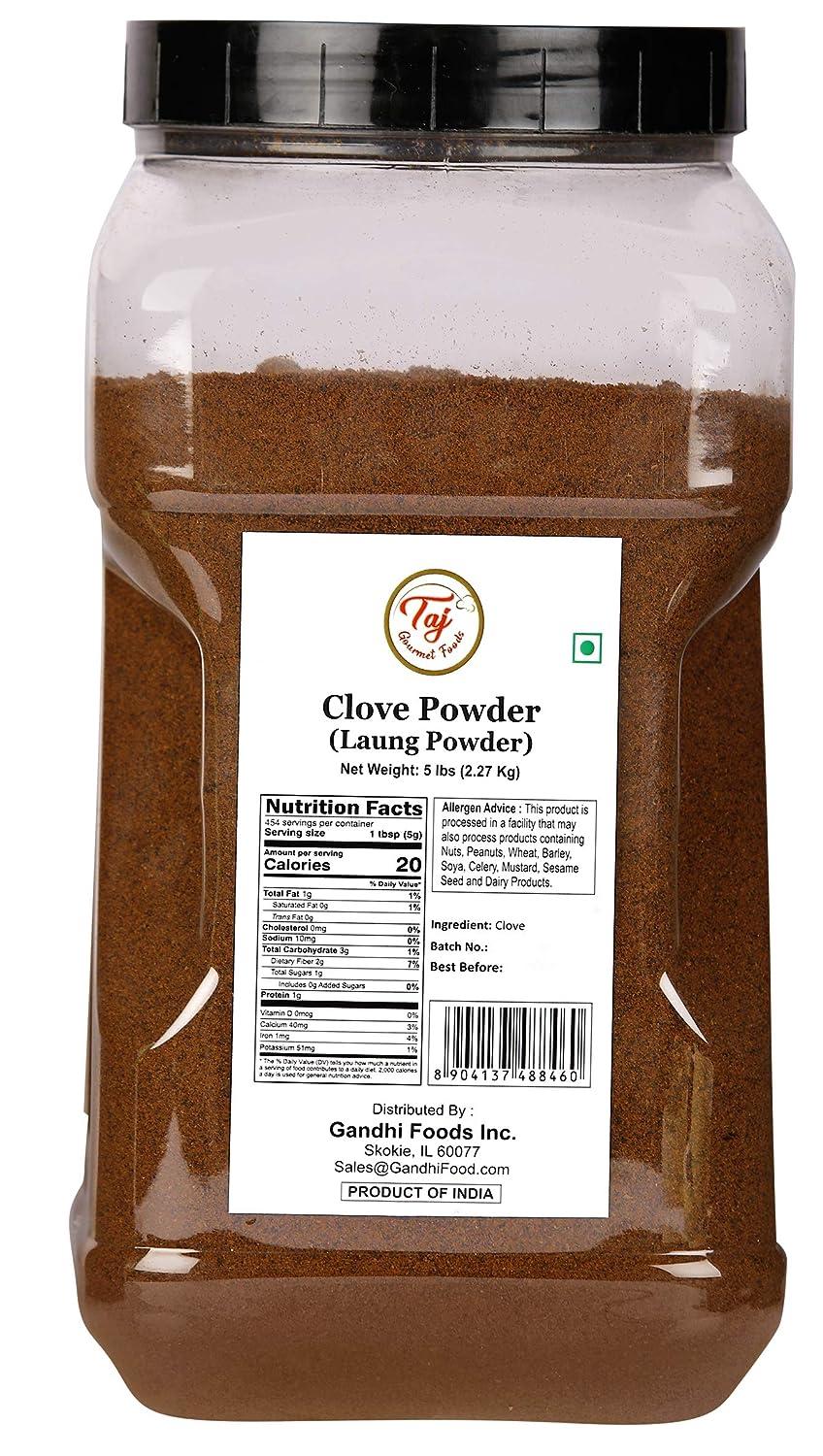 Taj Premium Indian Clove Powder - 5 lbs Bulk Pack | Ground Cloves Spice ...