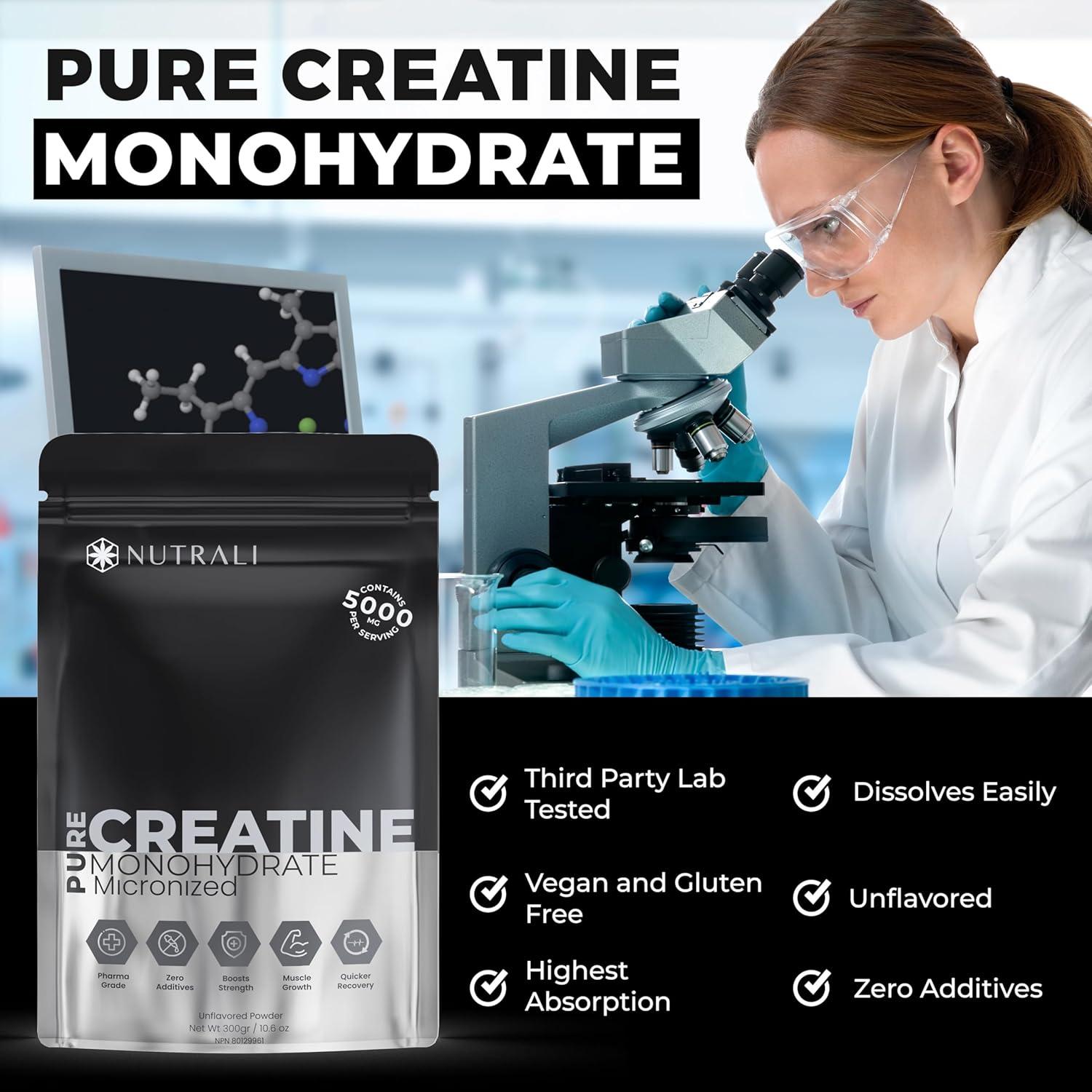 PURE CREATINE Monohydrate Powder 5000mg per scoop 60 Servings ...
