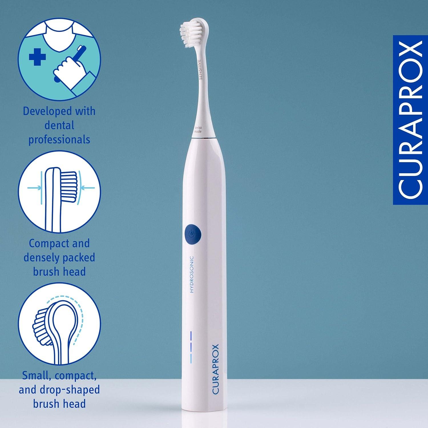Curaprox Hydrosonic Easy Electric Toothbrush with Charger and Travel ...