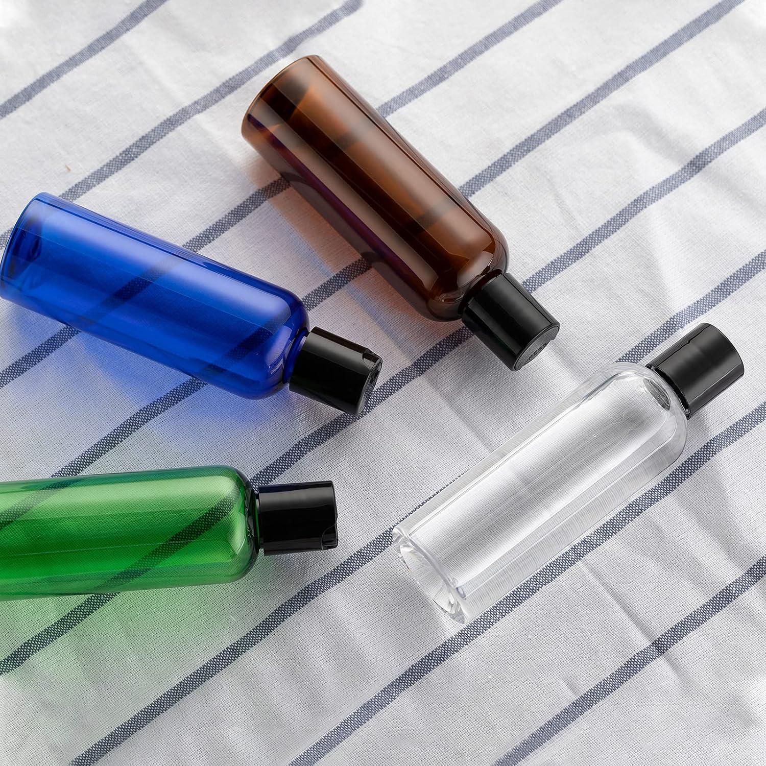 Livfa 100ml Empty Travel Bottles Set - 5 Transparent Plastic Containers ...