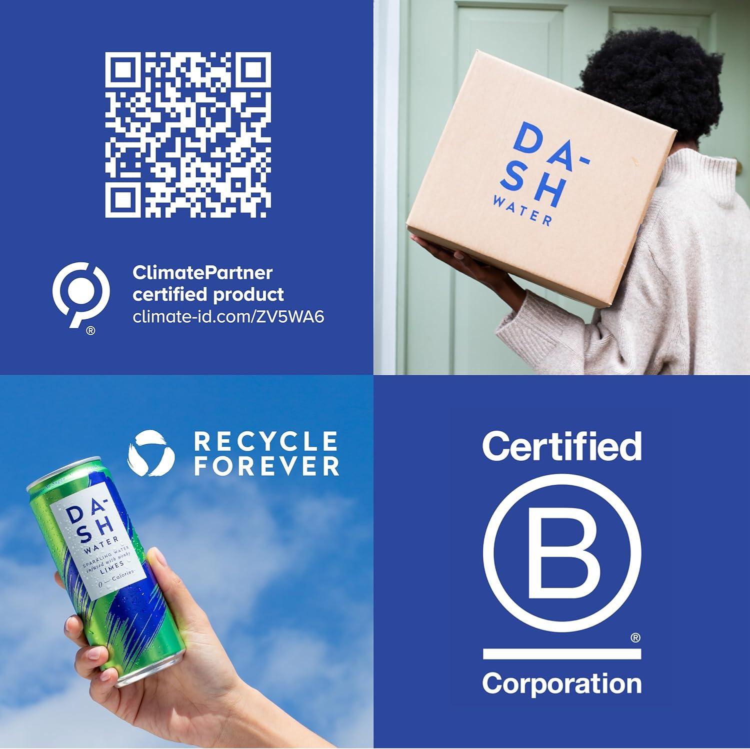 Dash Water Lemon - 12 x Lemon Flavoured Sparkling Spring Water - NO ...