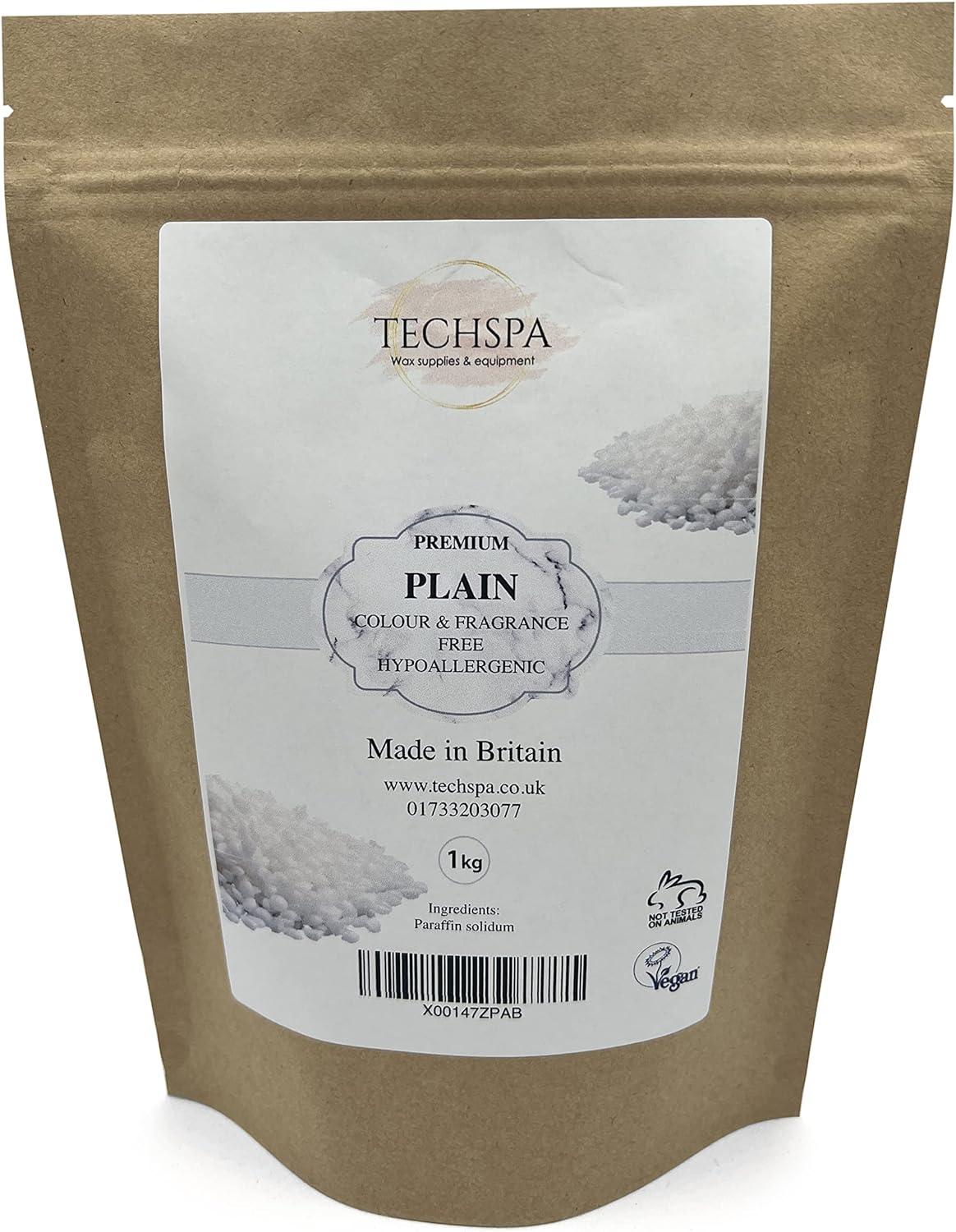 Techspa Plain Paraffin Wax Skin Therapy 1kg - Made in UK | Hand & Foot ...