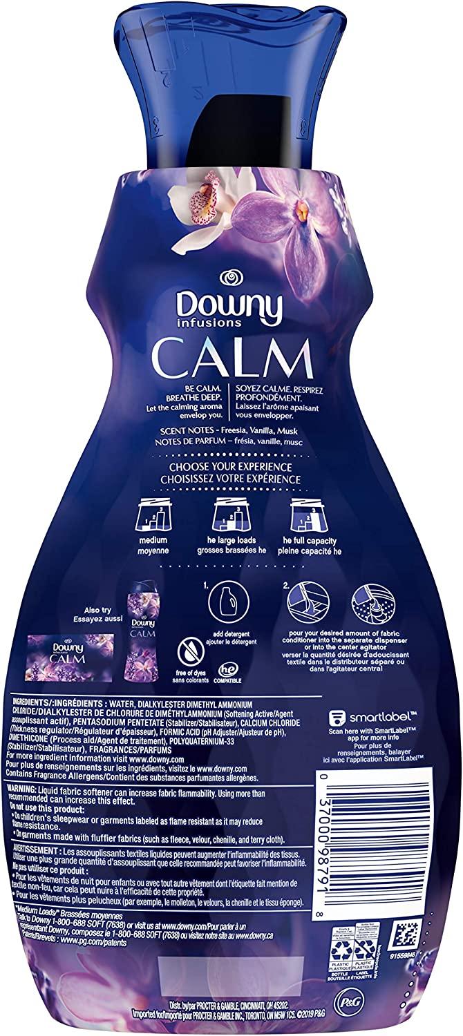 Downy Infusions Calm Lavender & Vanilla Bean Fabric Softener 32 fl oz ...