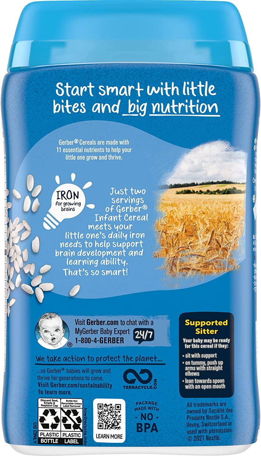 Gerber Rice Cereal Single Grain 8 oz - Nutritional Baby Food for ...