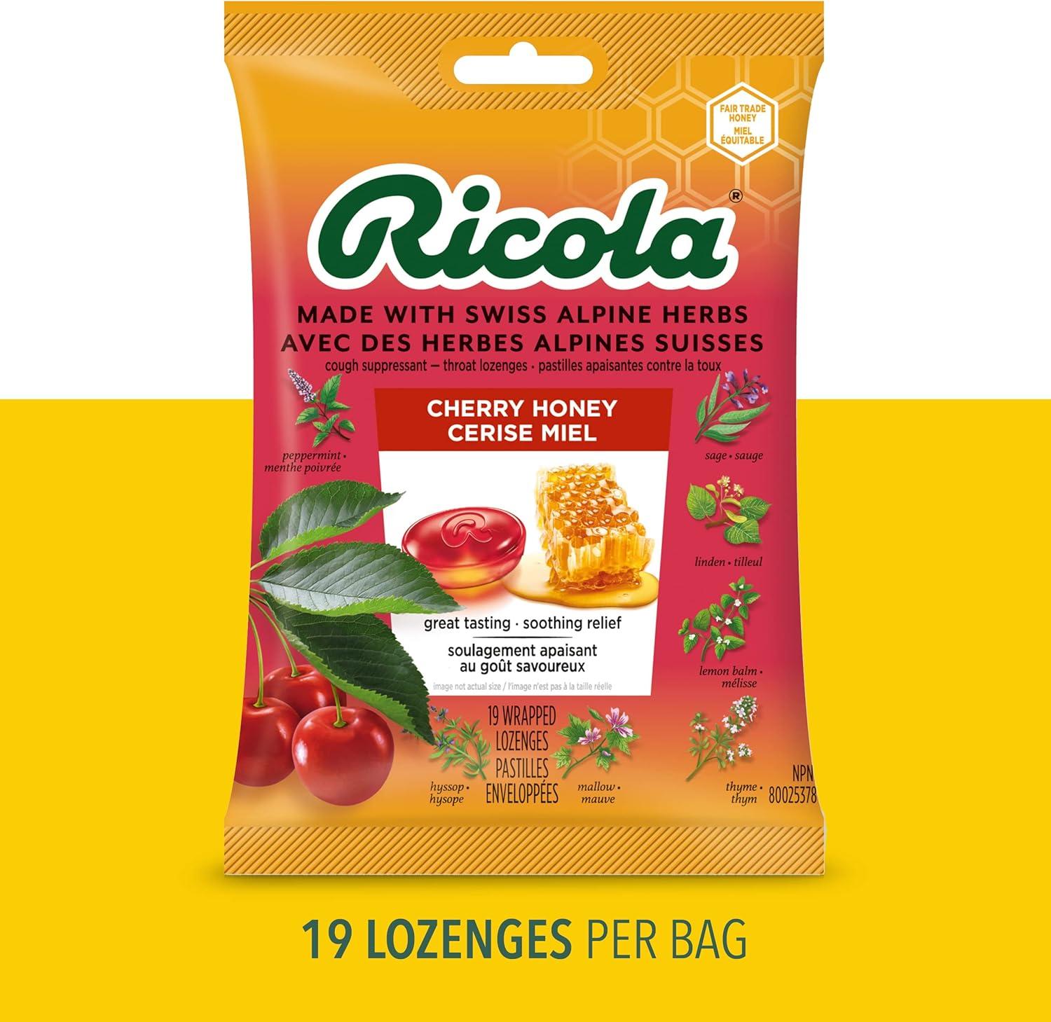 Ricola Cherry Honey Cough Drops 19 Count Bag | Buy Now with Express ...