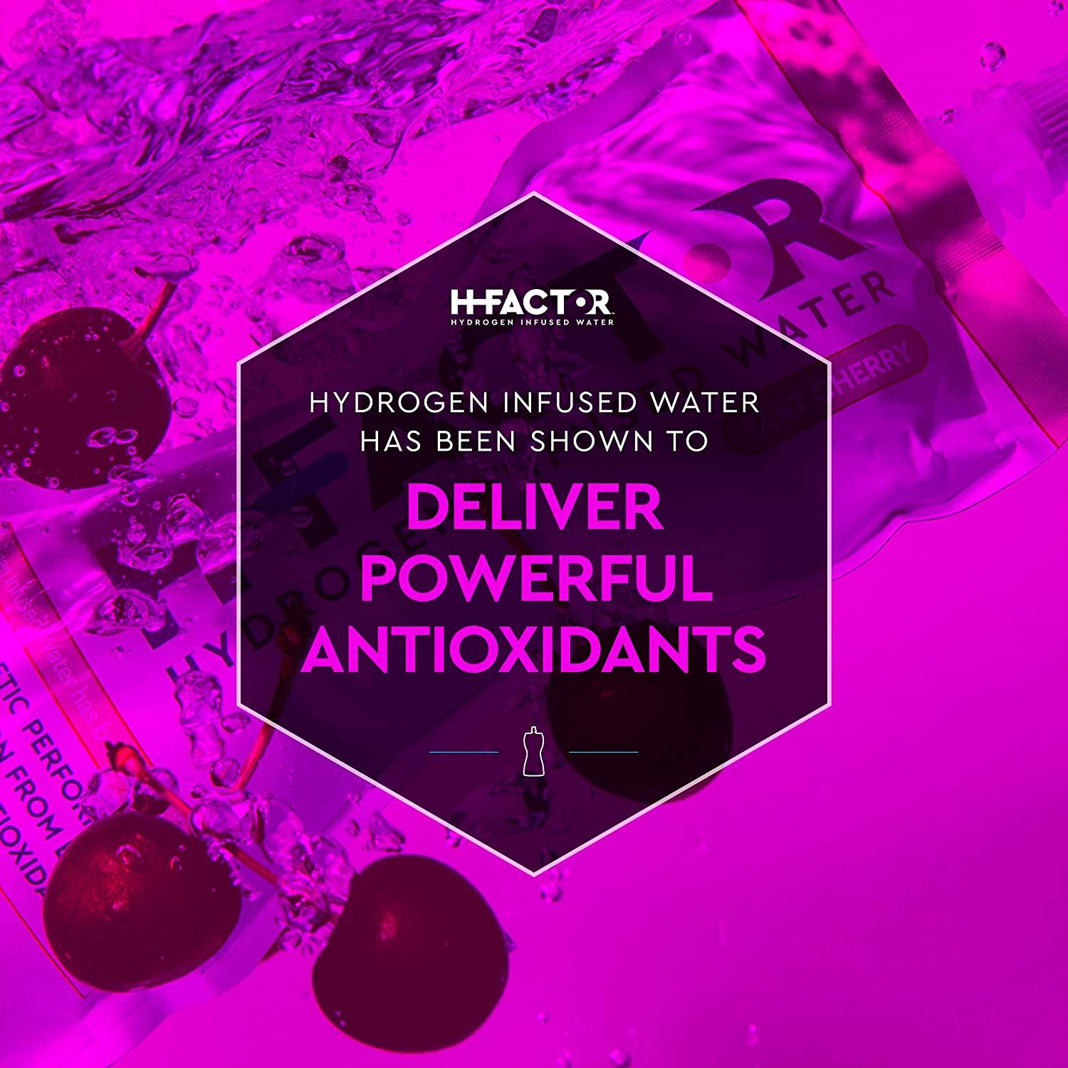H Factor Tart Cherry Infused Hydrogen Water - Natural Pre/Post Workout Recovery, Supports ...
