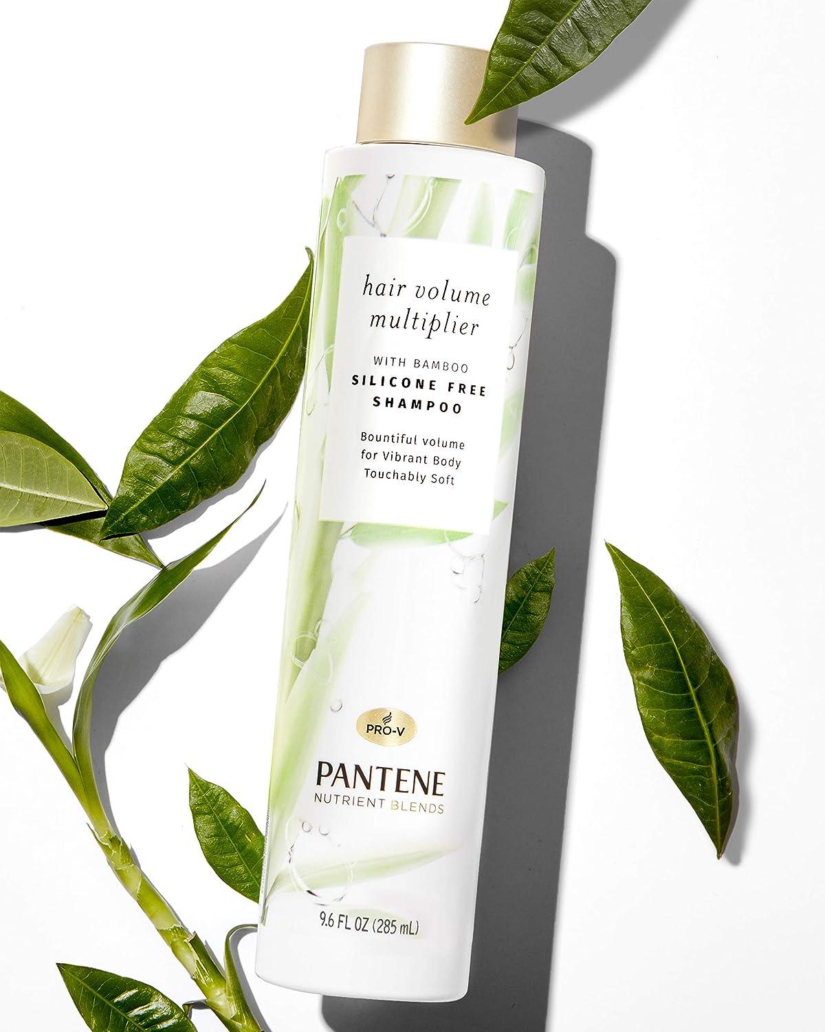 Pantene Bamboo Hair Volume Multiplier Shampoo for Fine Thin Hair - 9.6 ...