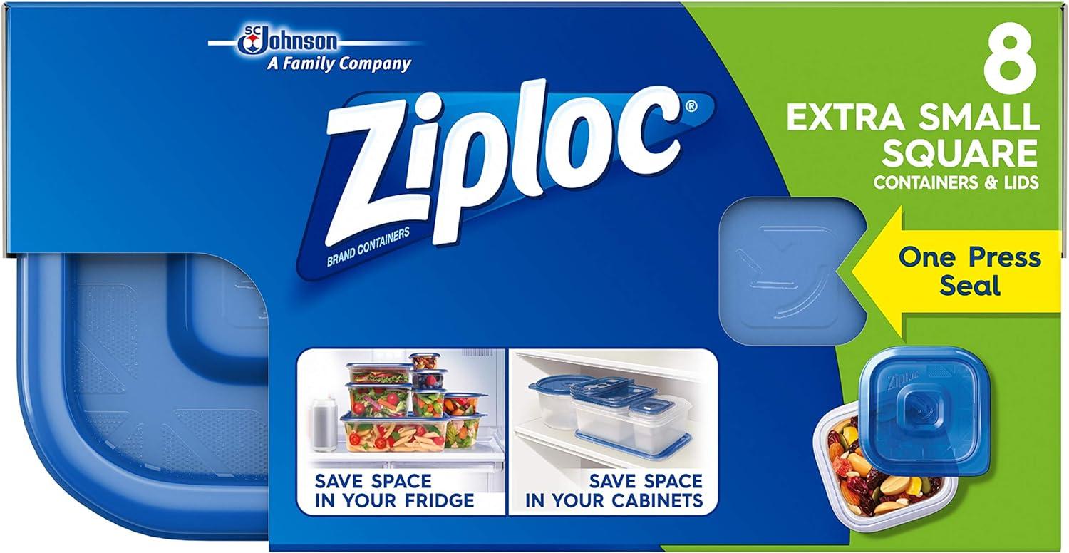 Ziploc One Press Seal Extra Small Square Container - 24 ct (Pack of 3 ...