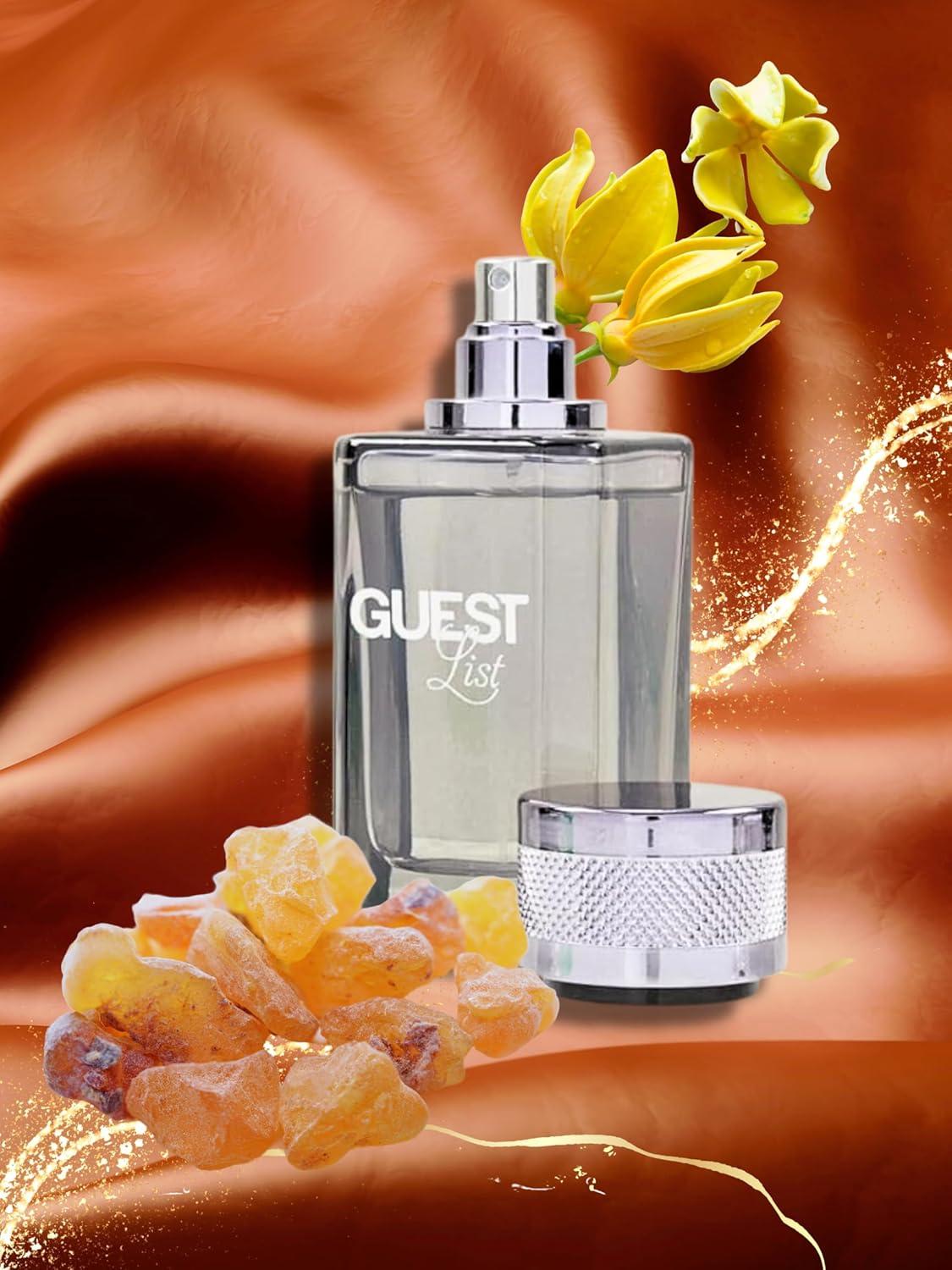 GUEST LIST POUR HOMME EAU DE TOILETTE 3.4 FL.Oz Woody Chypre fragrance ...