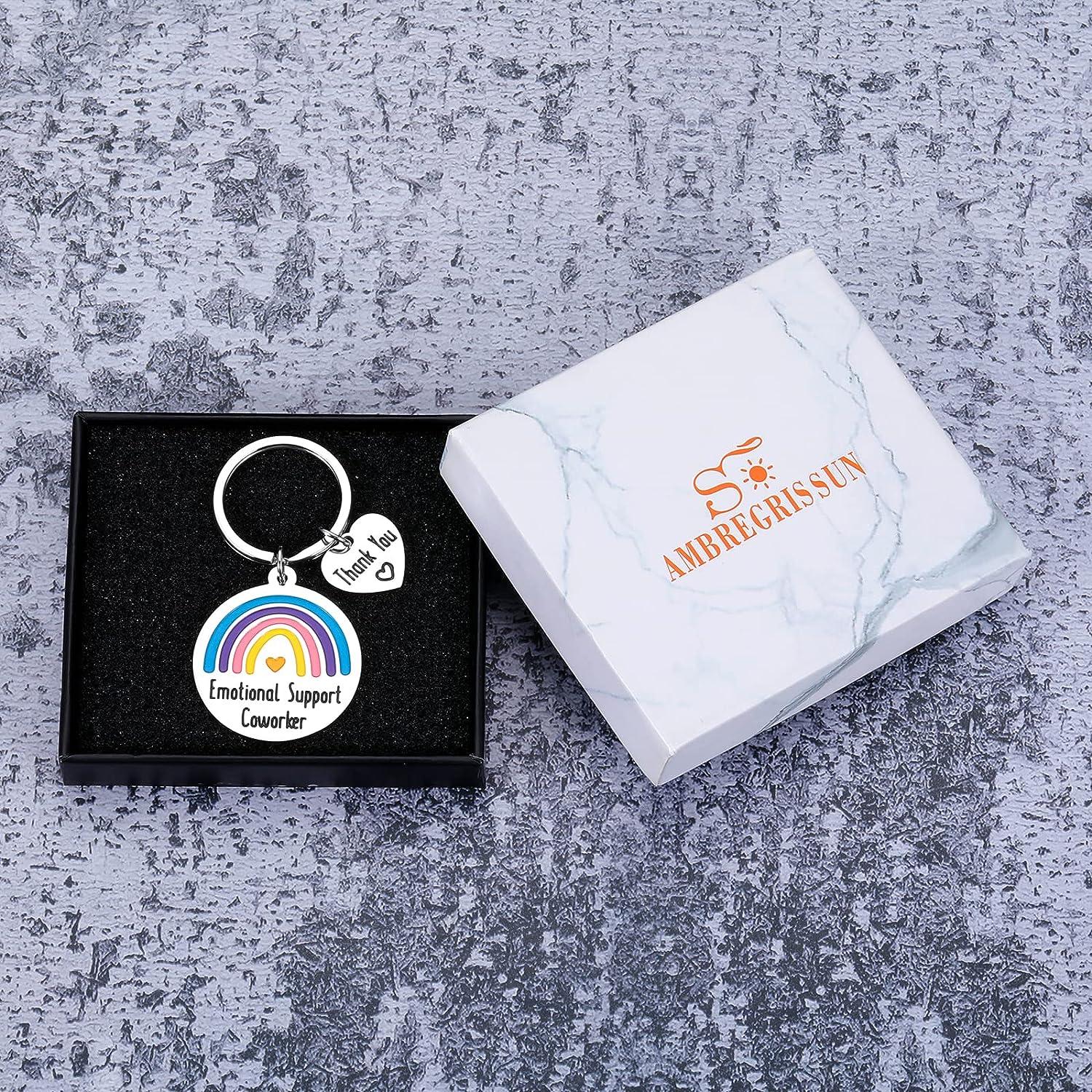 AMBREGRISSUN Coworker Keychain - Appreciation and Emotional Support ...