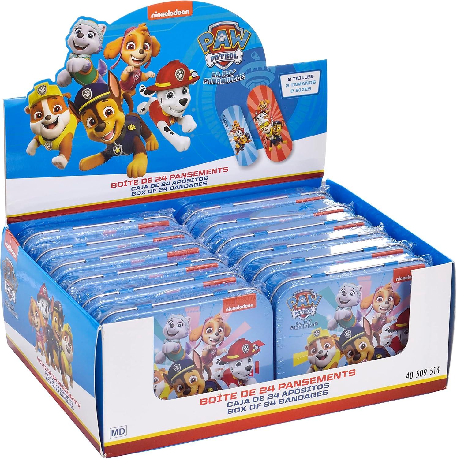 PAW Patrol Children's Plaster Metal Box - 24 Beautiful Design Plasters ...