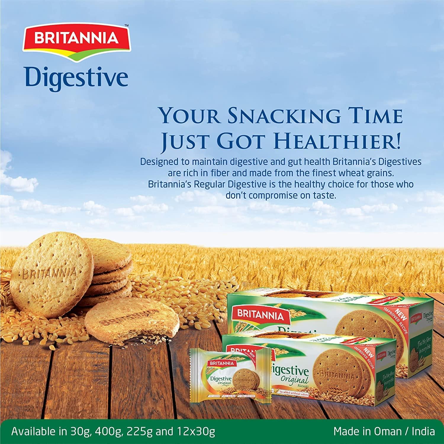 Britannia Digestive Original Biscuits 14.11oz (400g) - Whole Wheat ...