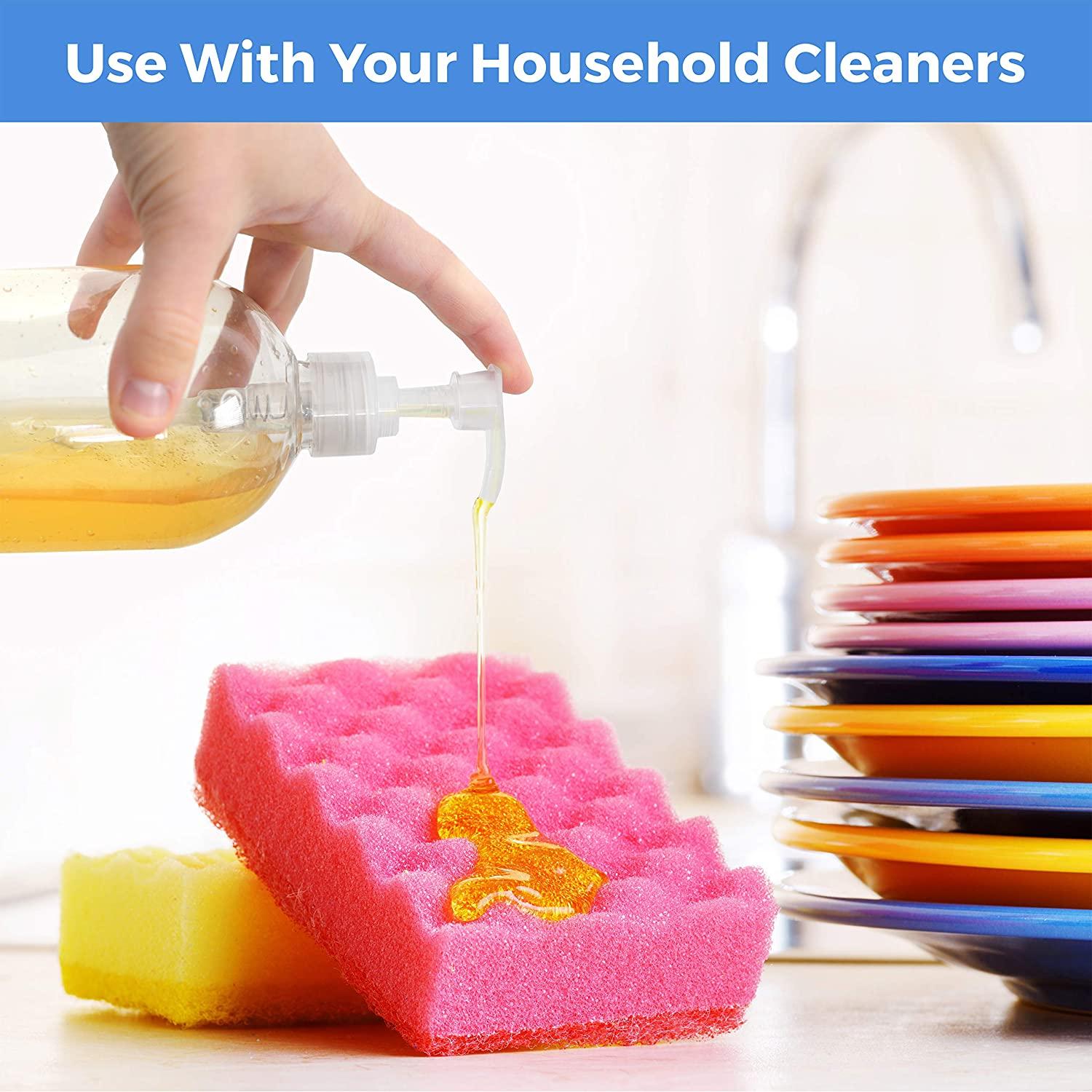 16oz Pump Bottle for Soap, Shampoo, Dishwashing Liquid, Oil, Cleaning ...