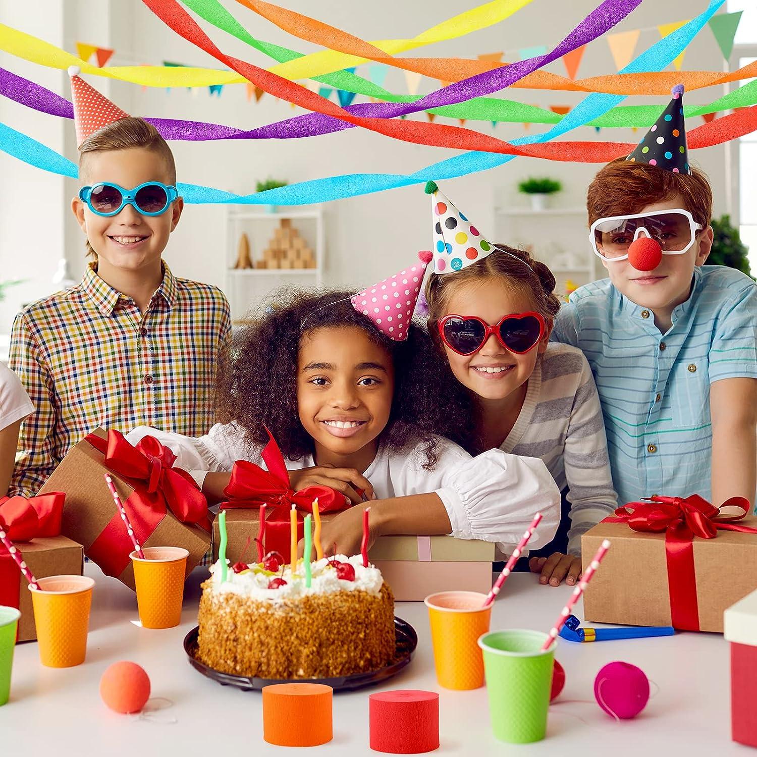 Rainbow Crepe Paper Streamers - 18 Rolls for DIY Art Projects, Baby ...