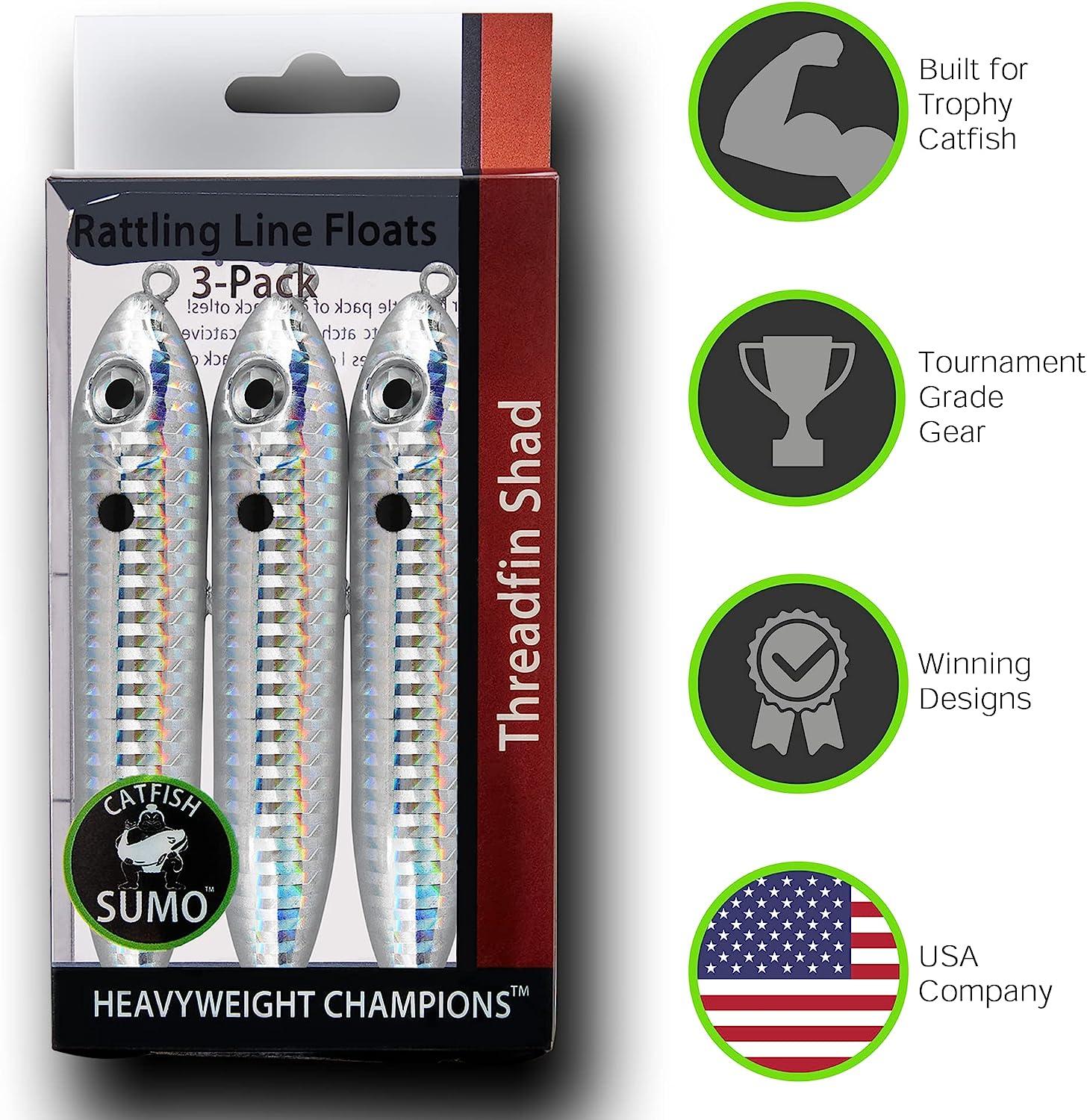 Catfish Rattling Line Float Lure 3-Pack - Demon Dragon Style Peg for ...