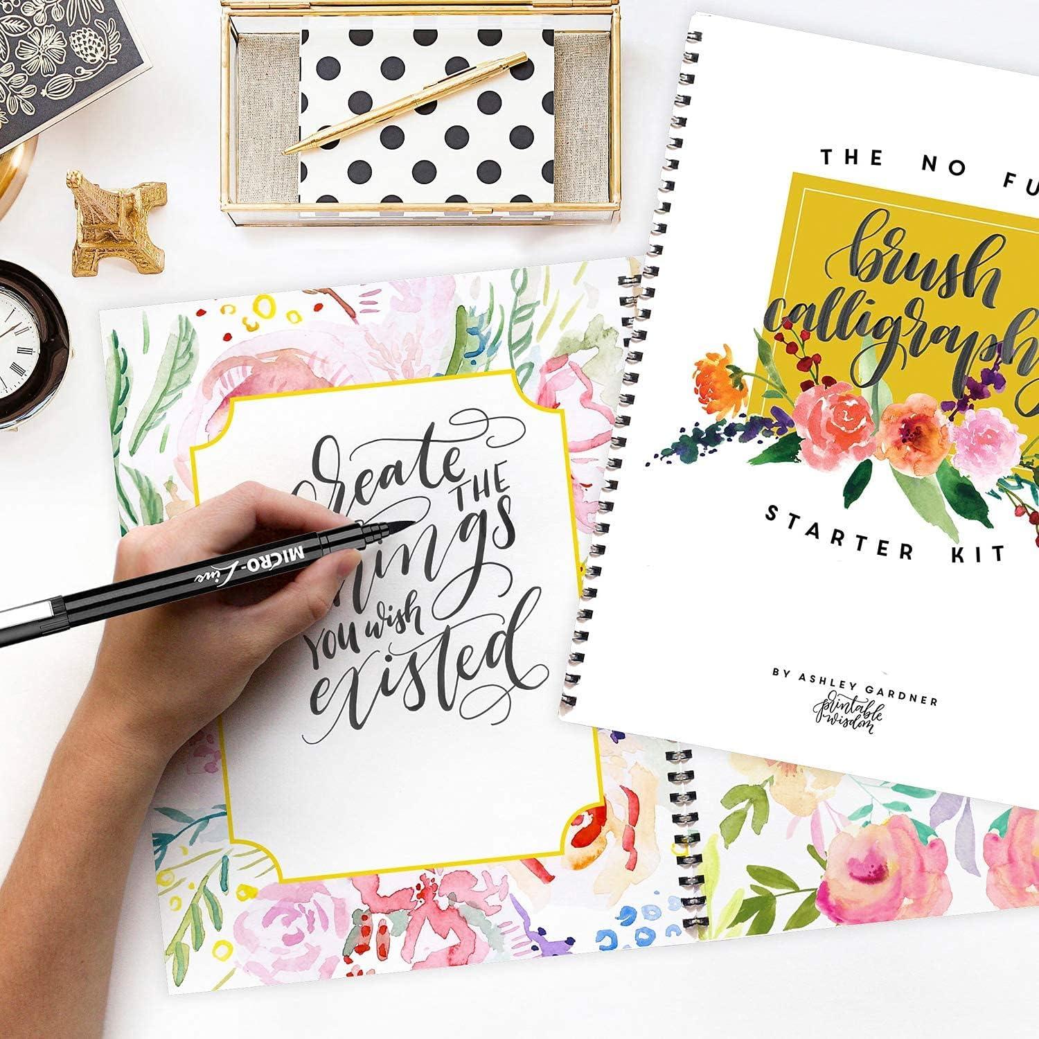 Dyvicl Hand Lettering Pens Set - Calligraphy Brush Markers for ...