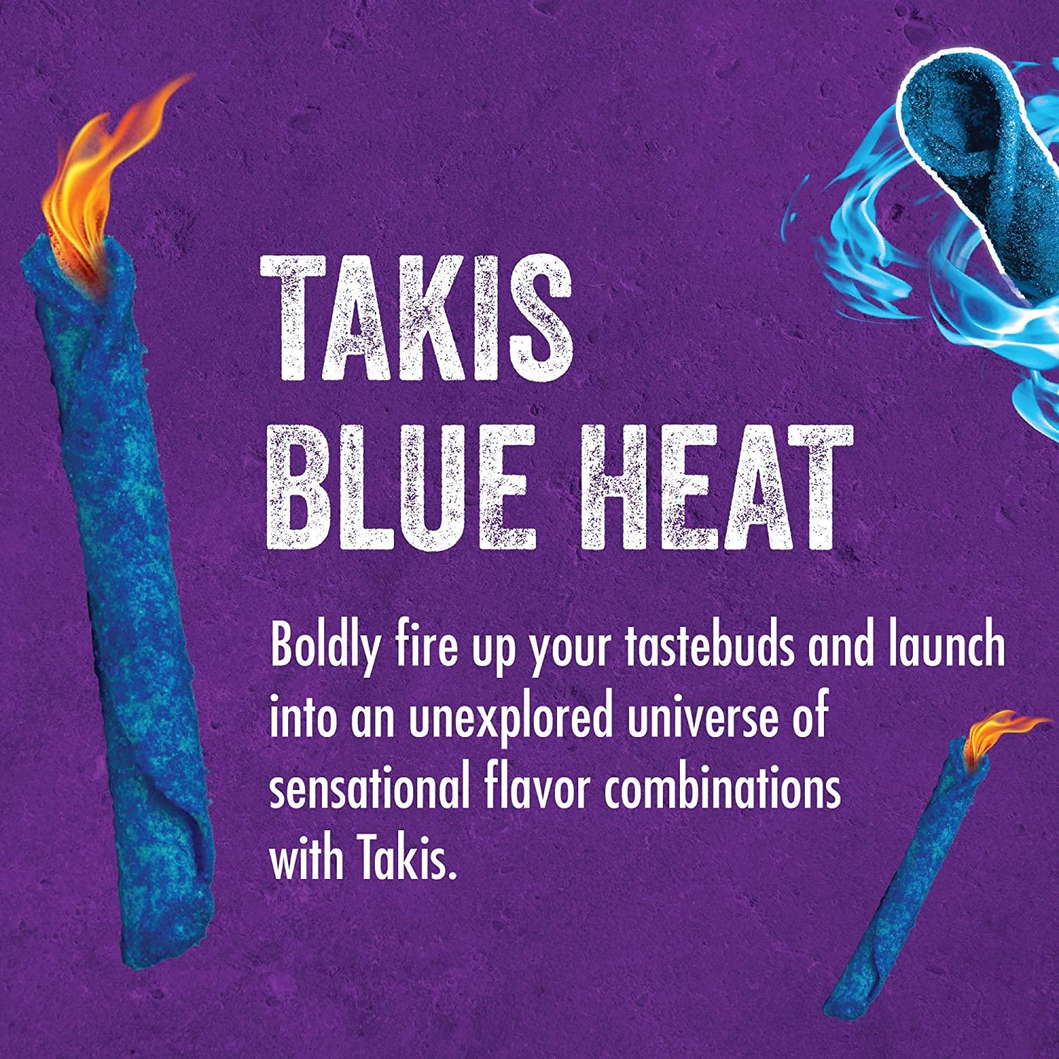 Takis Blue Heat Rolled Tortilla Chips - Hot Chili Pepper Flavor - 9.9 ...