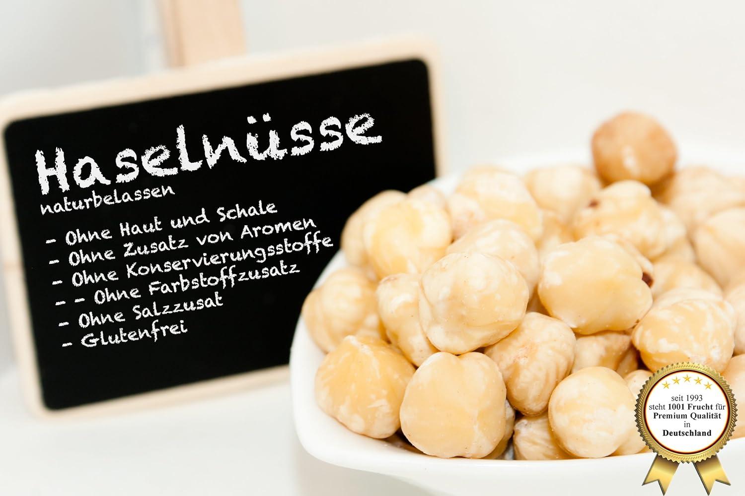 Buy 1001 Blanched Hazelnut Kernels 500g - Natural Untreated Non-GMO ...