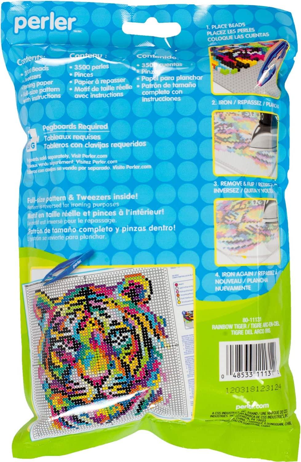 Perler Rainbow Tiger Fuse Bead Kit - 3503pc | 11'' Pattern Set | Buy ...