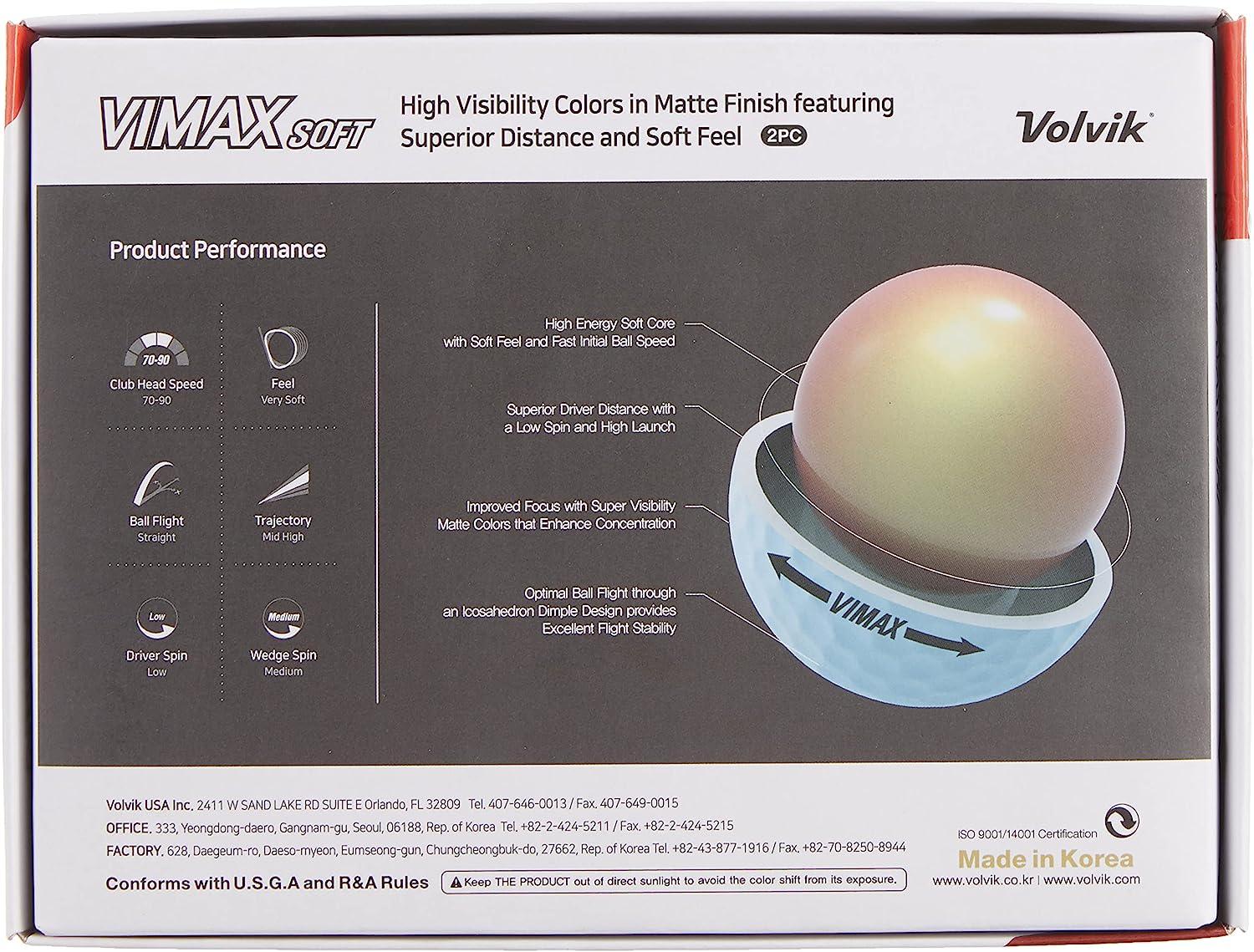 Volvik Vimax Soft Red Golf Balls - Pack of 12 | Buy Now with Express ...