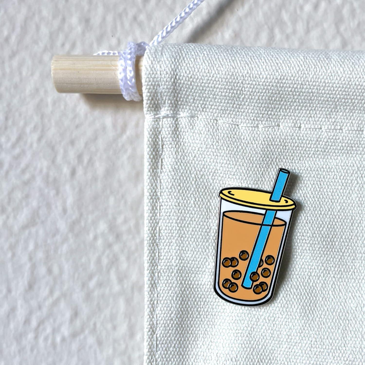 On Point Pins Boba Bubble Thai Tea Tapioca Pearl Milk Tea Brooch Badge ...
