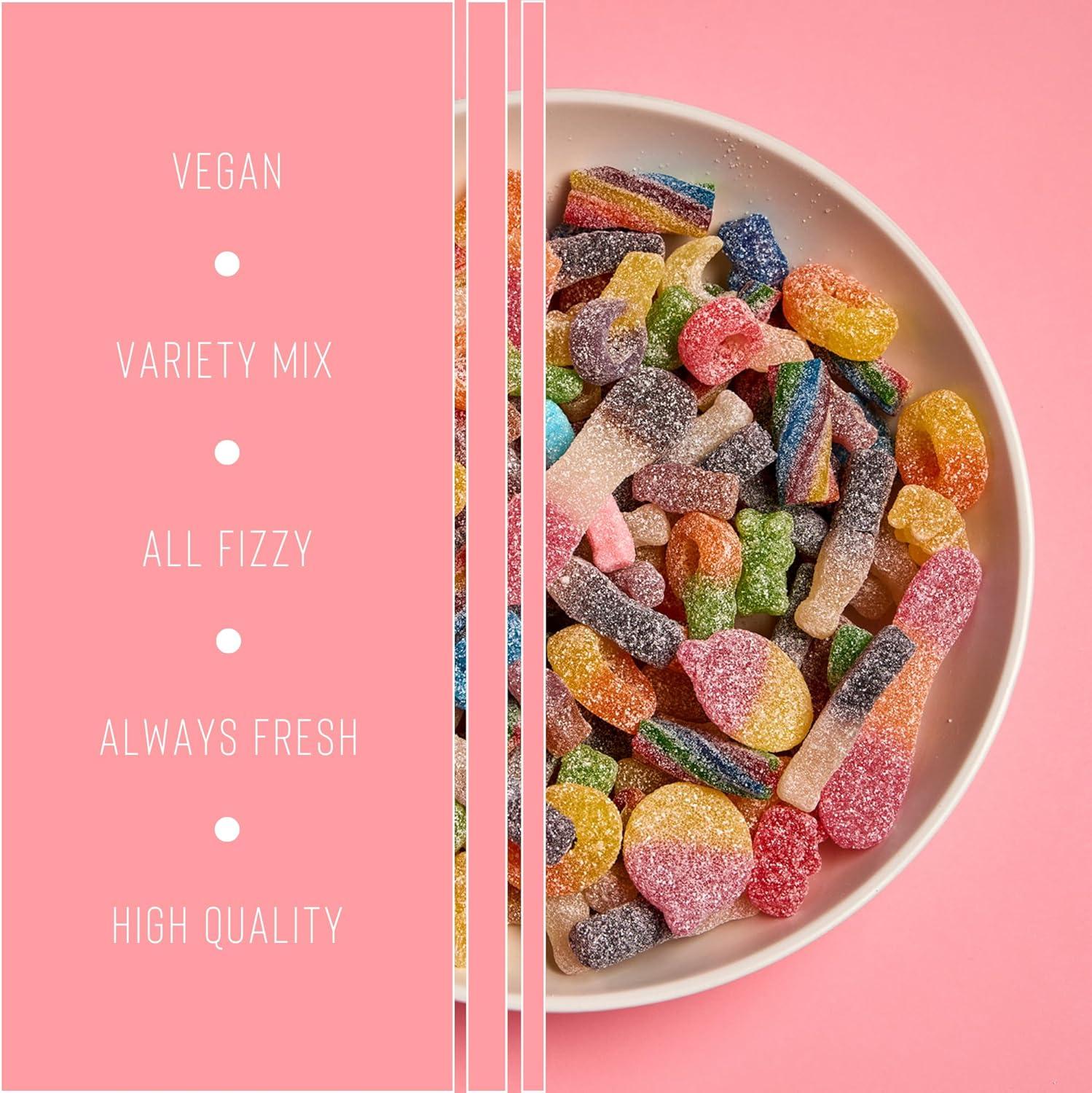 BON BAG - Vegan Fizzy Pick And Mix Sweets 1L Pouch Bags Of Sweets. Sour ...