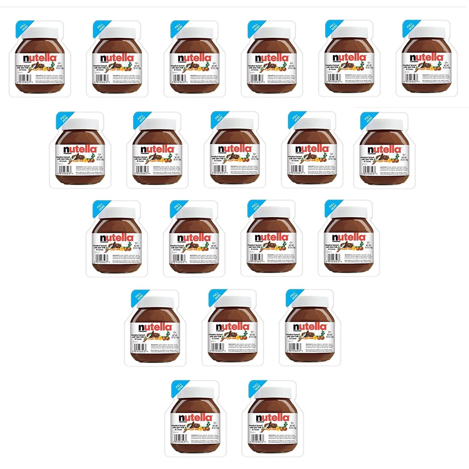 20 Pack of 0.52oz Nutella Mini Cups - Single Serve Nutella Spread by ...