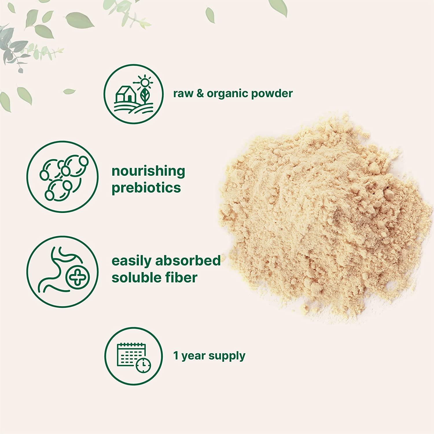 Organic Acacia Senegal Powder 2lb - Instant Soluble Fiber Prebiotic ...