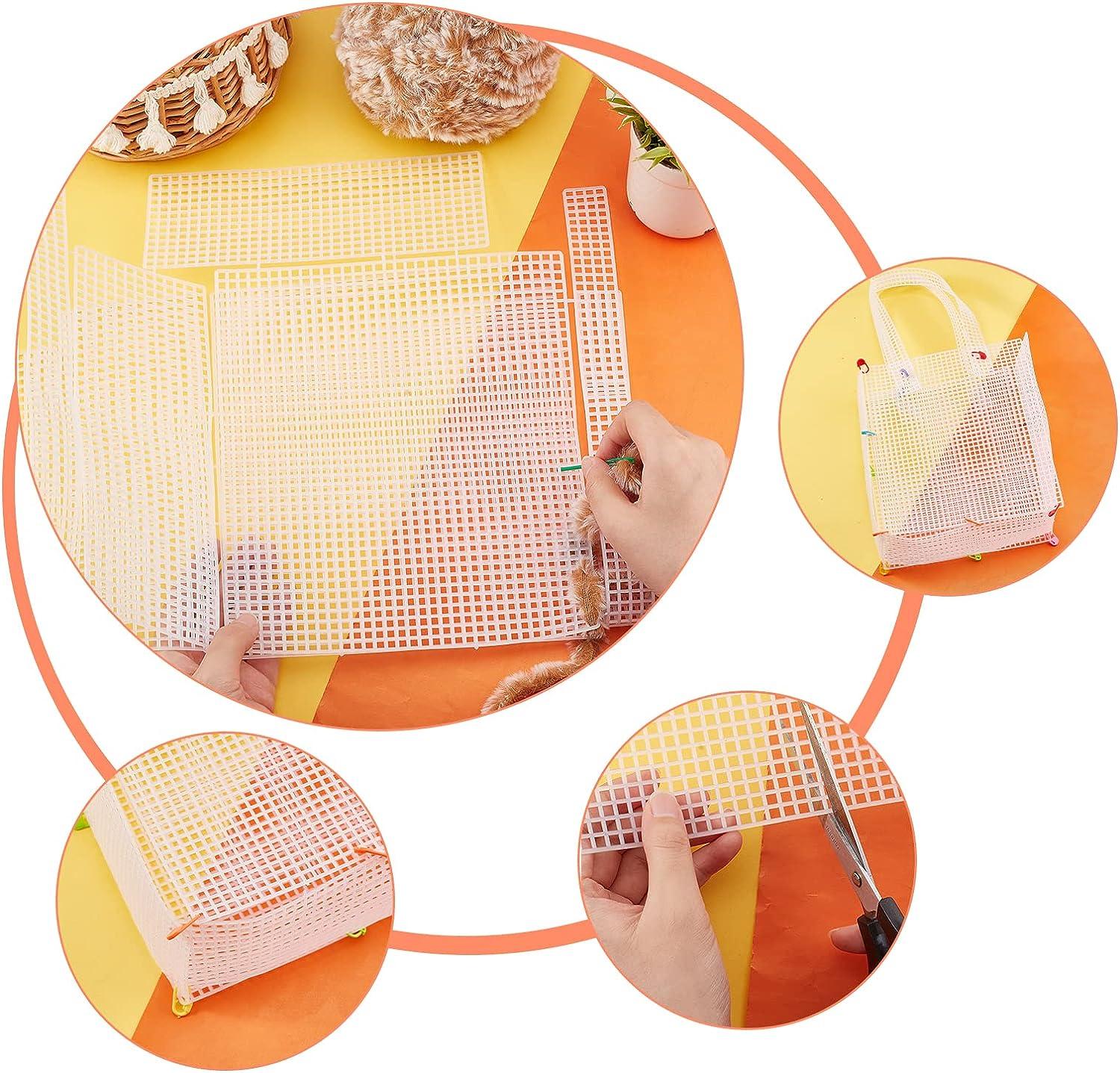 WADORN 3 Sets Clear Plastic Mesh Canvas Sheets for Embroidery ...