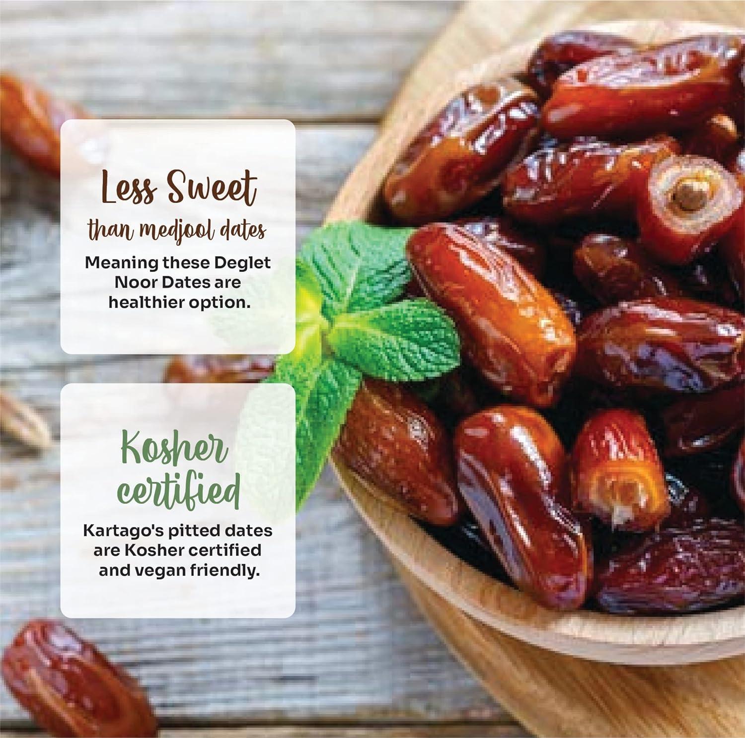 Pitted Dates - Kartago Deglet Noor Tunisian Dates, 7.05 oz Pack - All ...