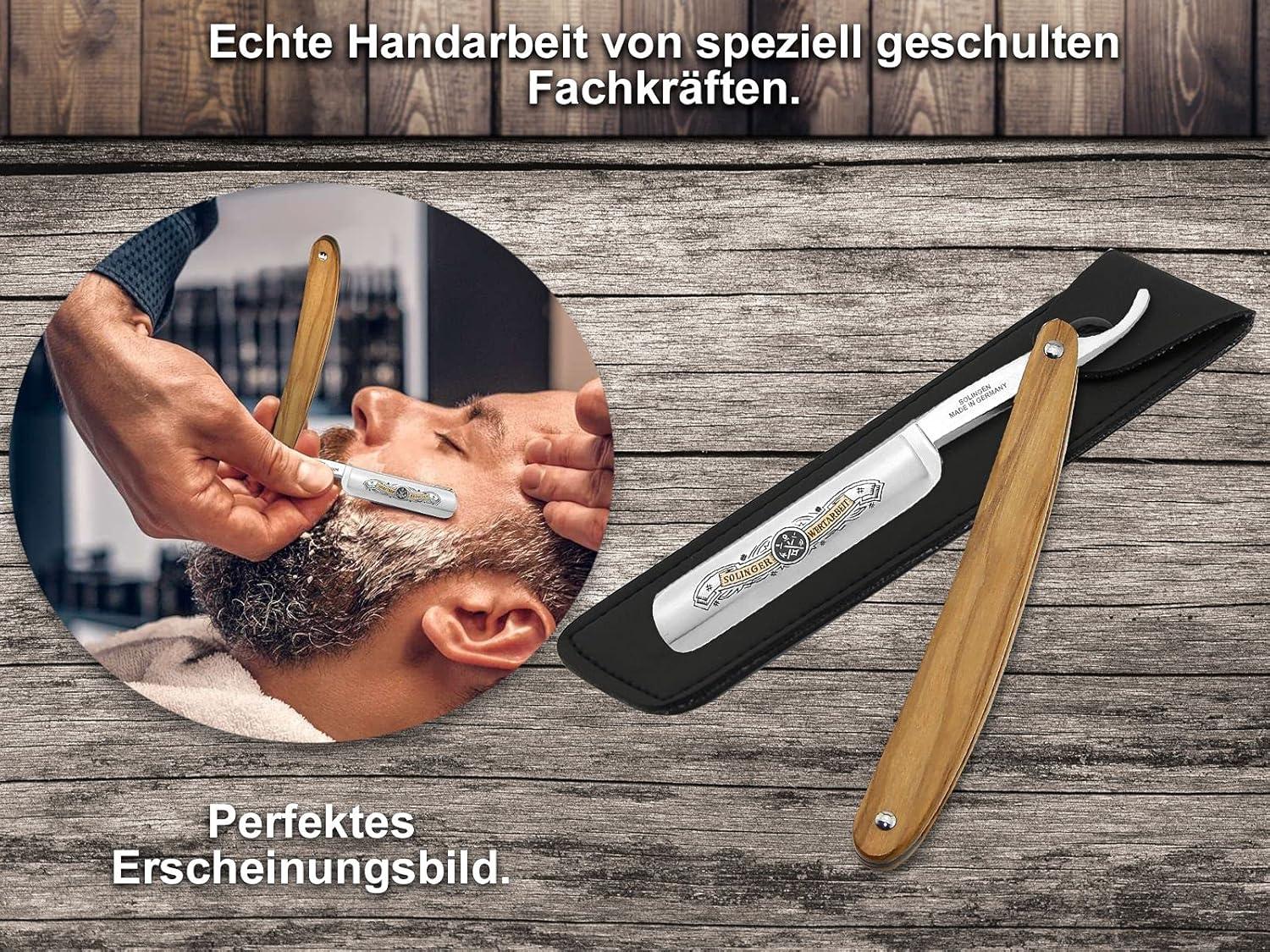 Premium Solingen Razor Set - Golden Estate Hollow Cut Beard Knife ...