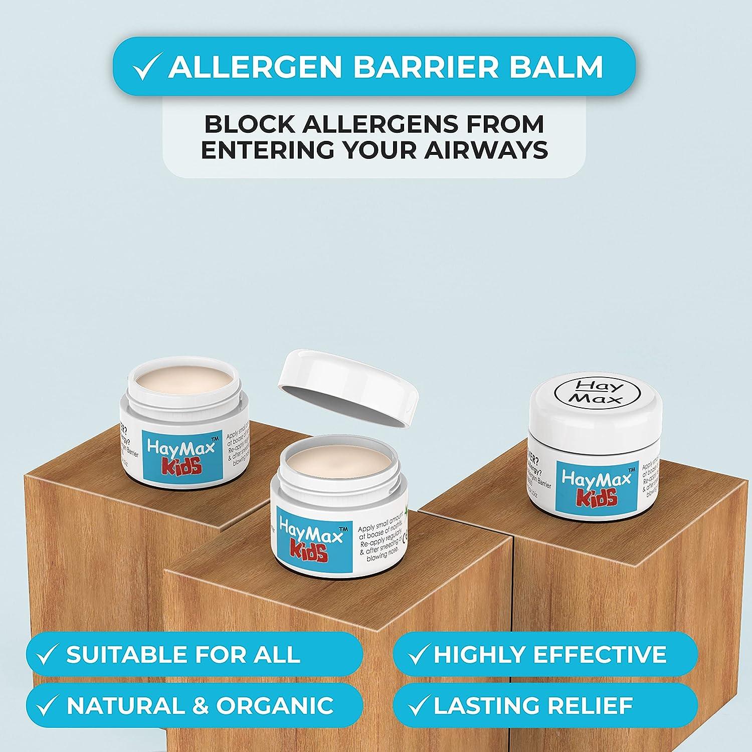 Organic HayMax Allergen Barrier Balm for Kids 5ml - Non-Drowsy Allergy ...