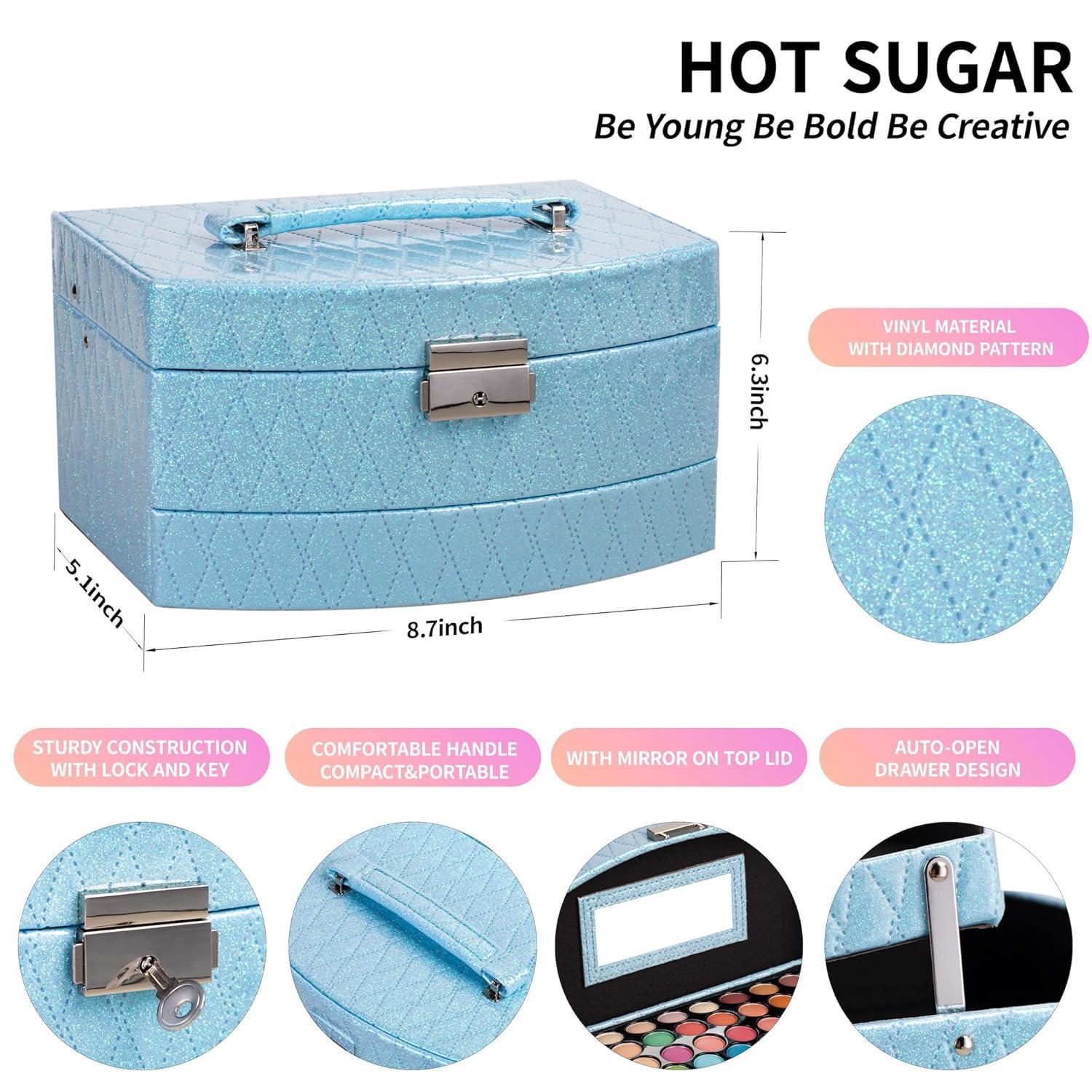 blue make up box