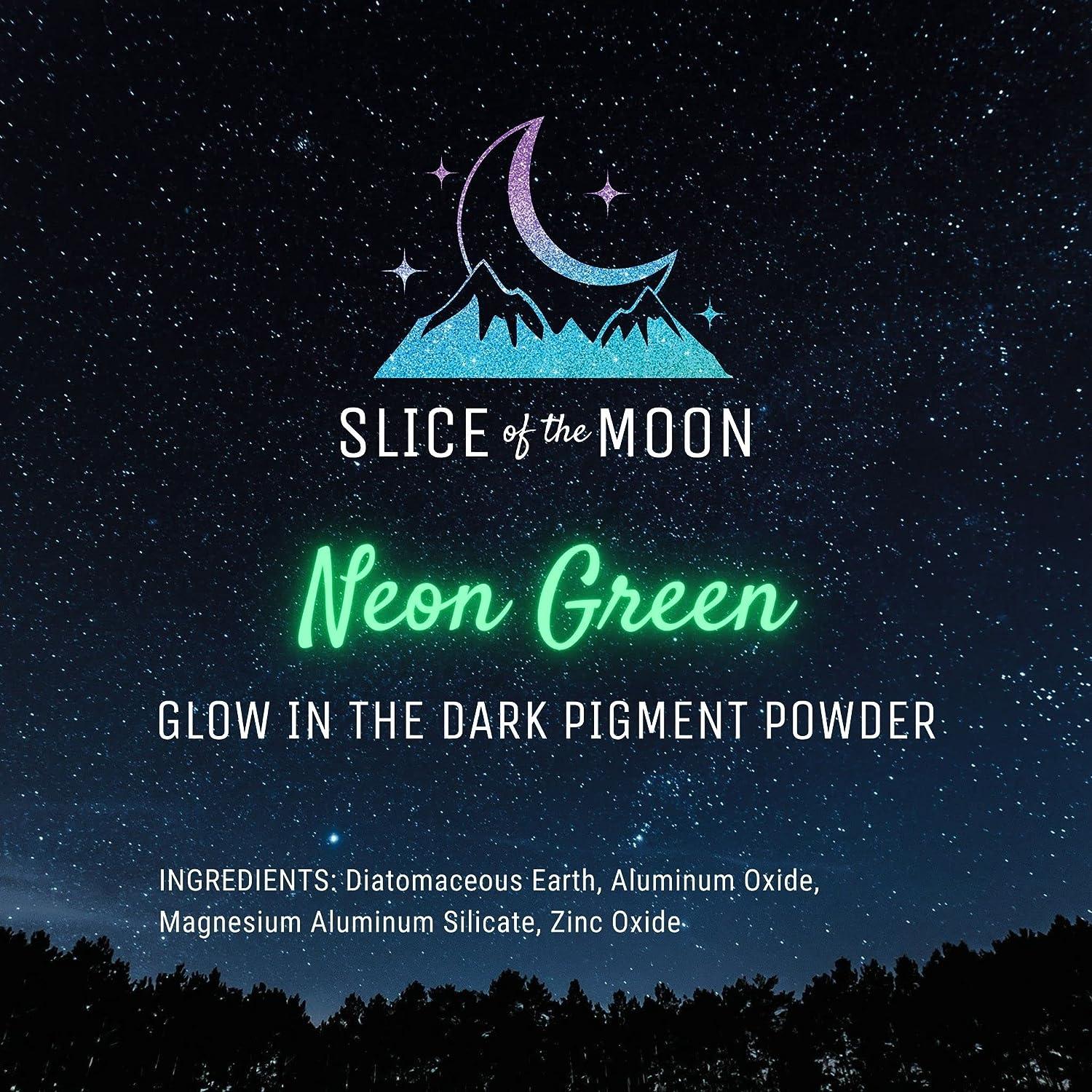 Slice of the Moon Green Glow-in-The-Dark Luminescent Pigment Powder ...