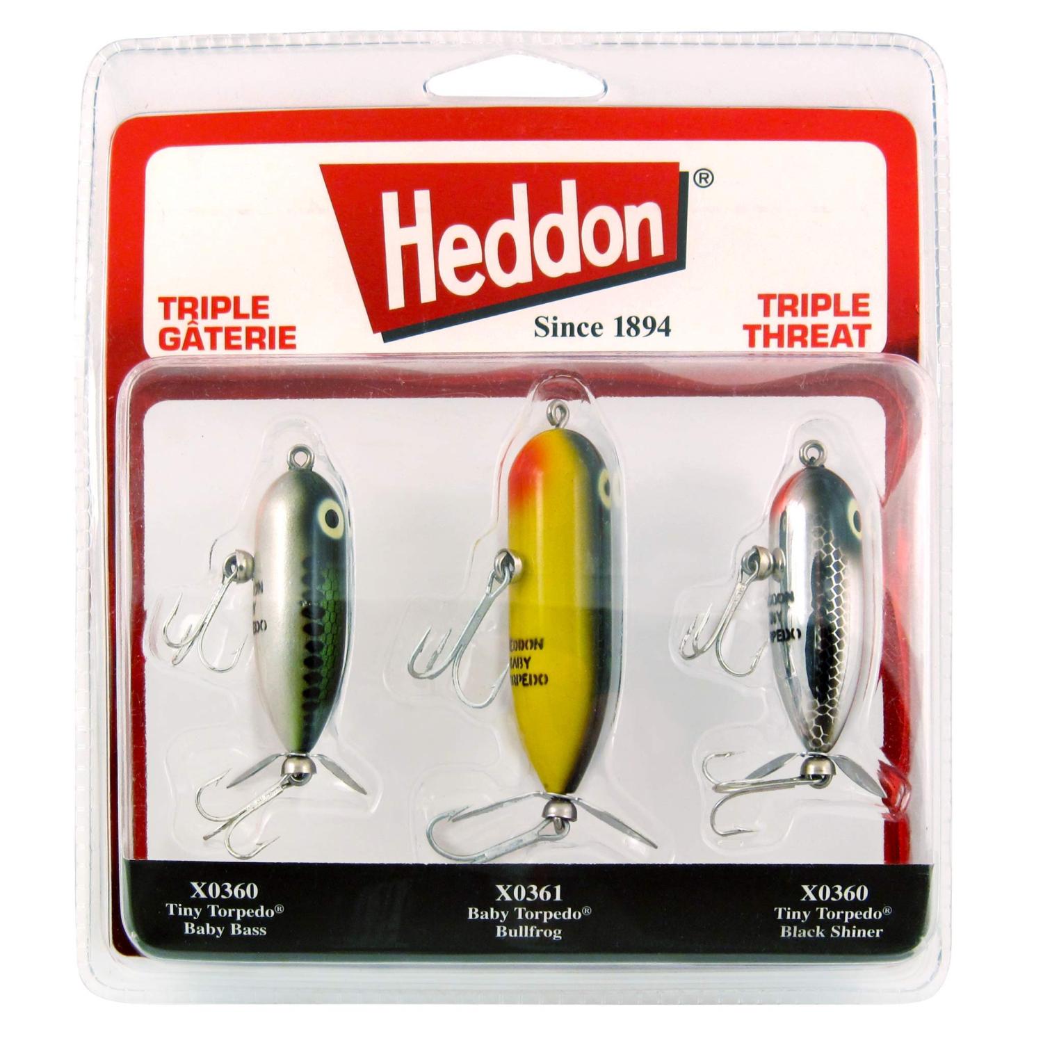 Heddon Torpedo Prop-Bait Topwater Fishing Lure 3-Pack with Spinner ...