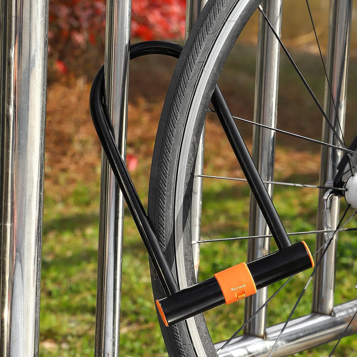 LuTuo Heavy Duty Anti-Theft Bike Lock with 2 Keys - 13.7mm Carbon Steel ...