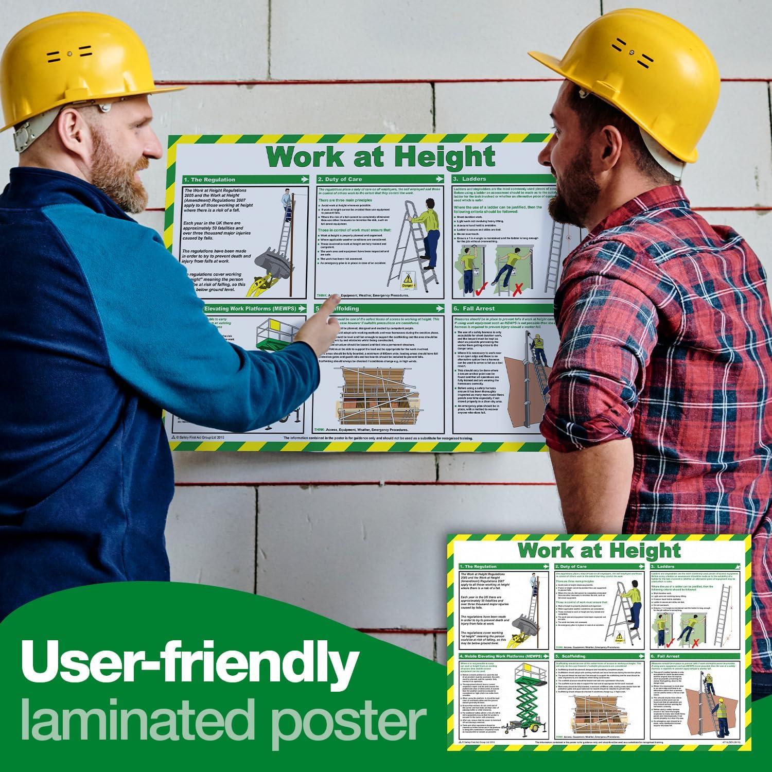Safety First Aid A716T Work at Height Poster - 59x42cm - Safety ...