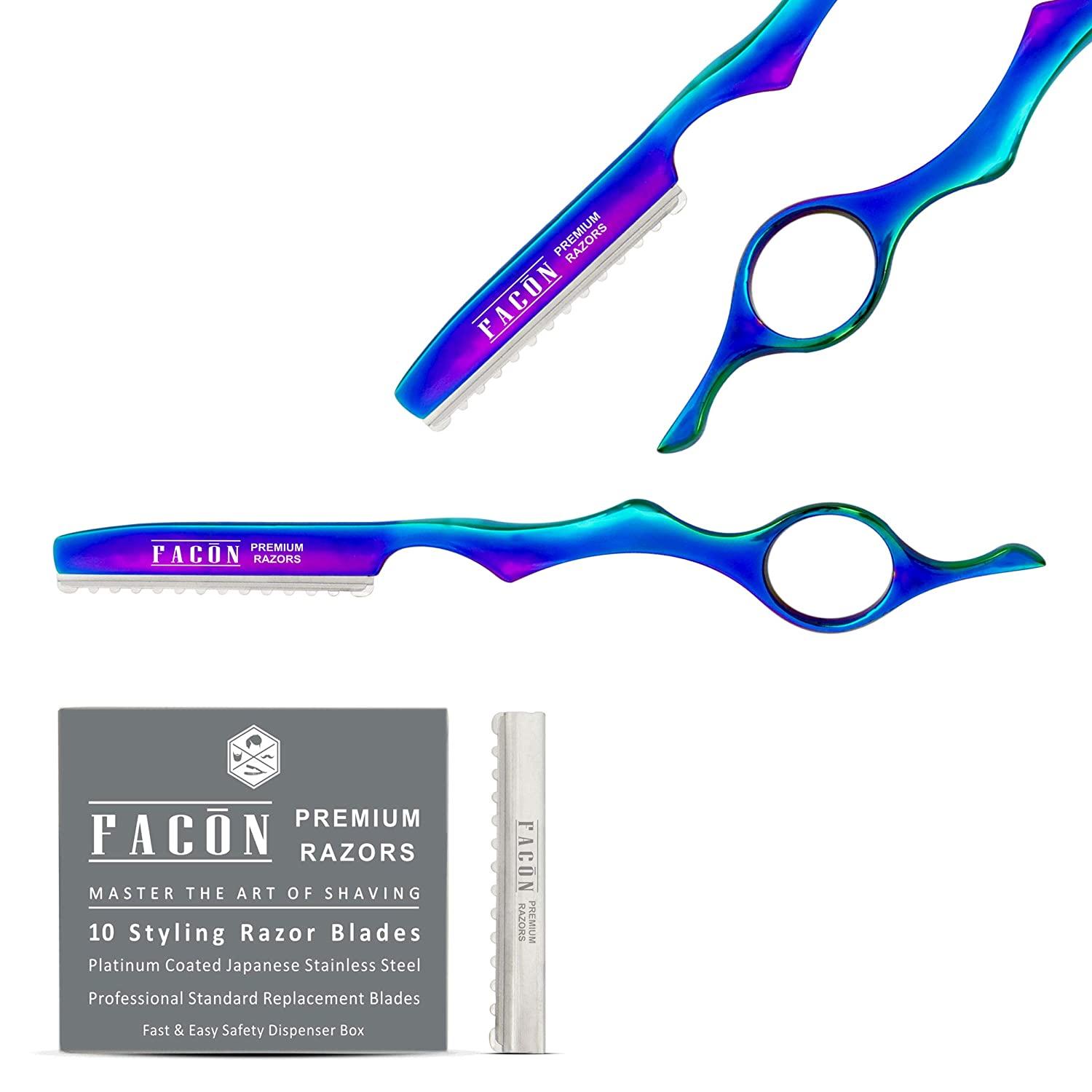 Fac n Professional Hair Styling Thinning Texturizing Feather Razor + 10 ...