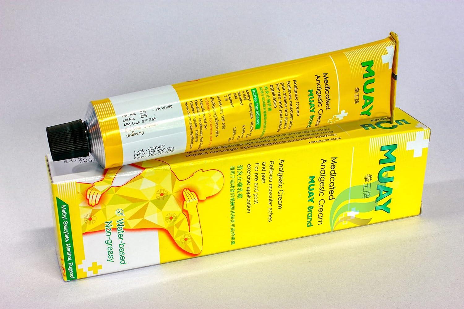 100g Namman Muay Cream: Thai Boxing Analgesic Massage for Muscle Pain ...