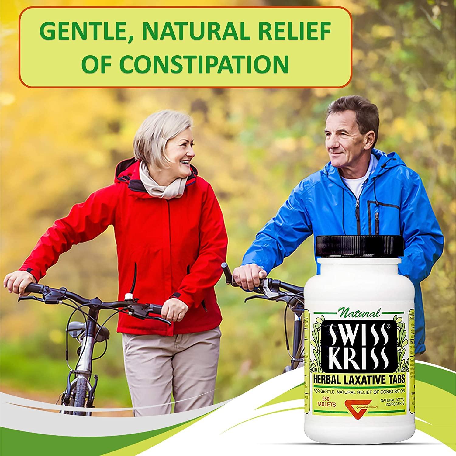 Swiss Kriss Herbal Laxative Tablets - 250 Count | Natural Digestive ...