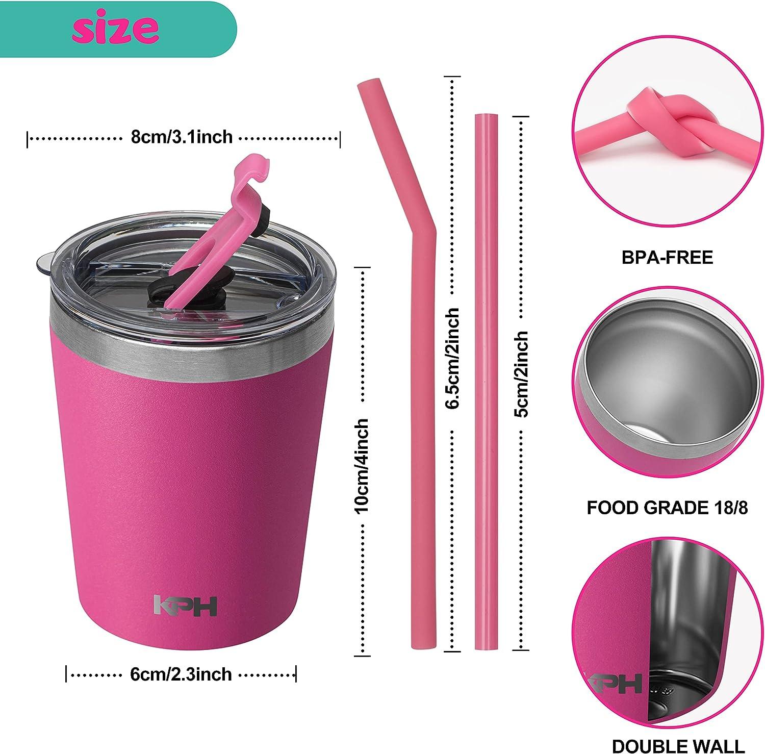 Klickpick Home Kids Cups Set - 8.5oz Stainless Steel Tumbler with ...